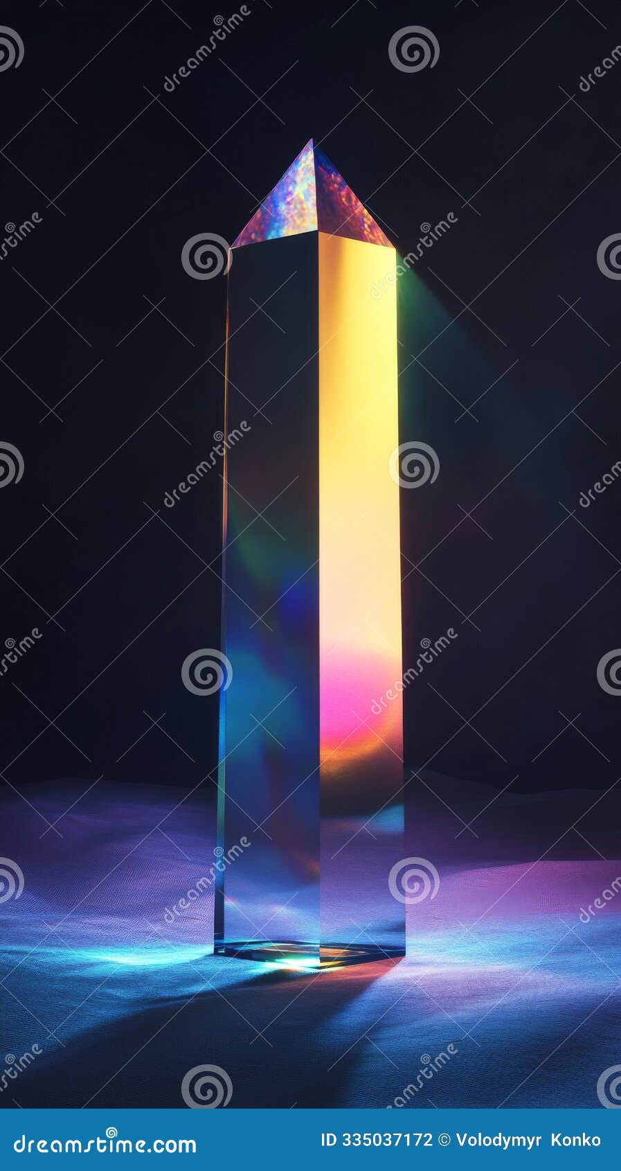 Crystal Prism Rainbow Light Refraction Texture On White Background ...