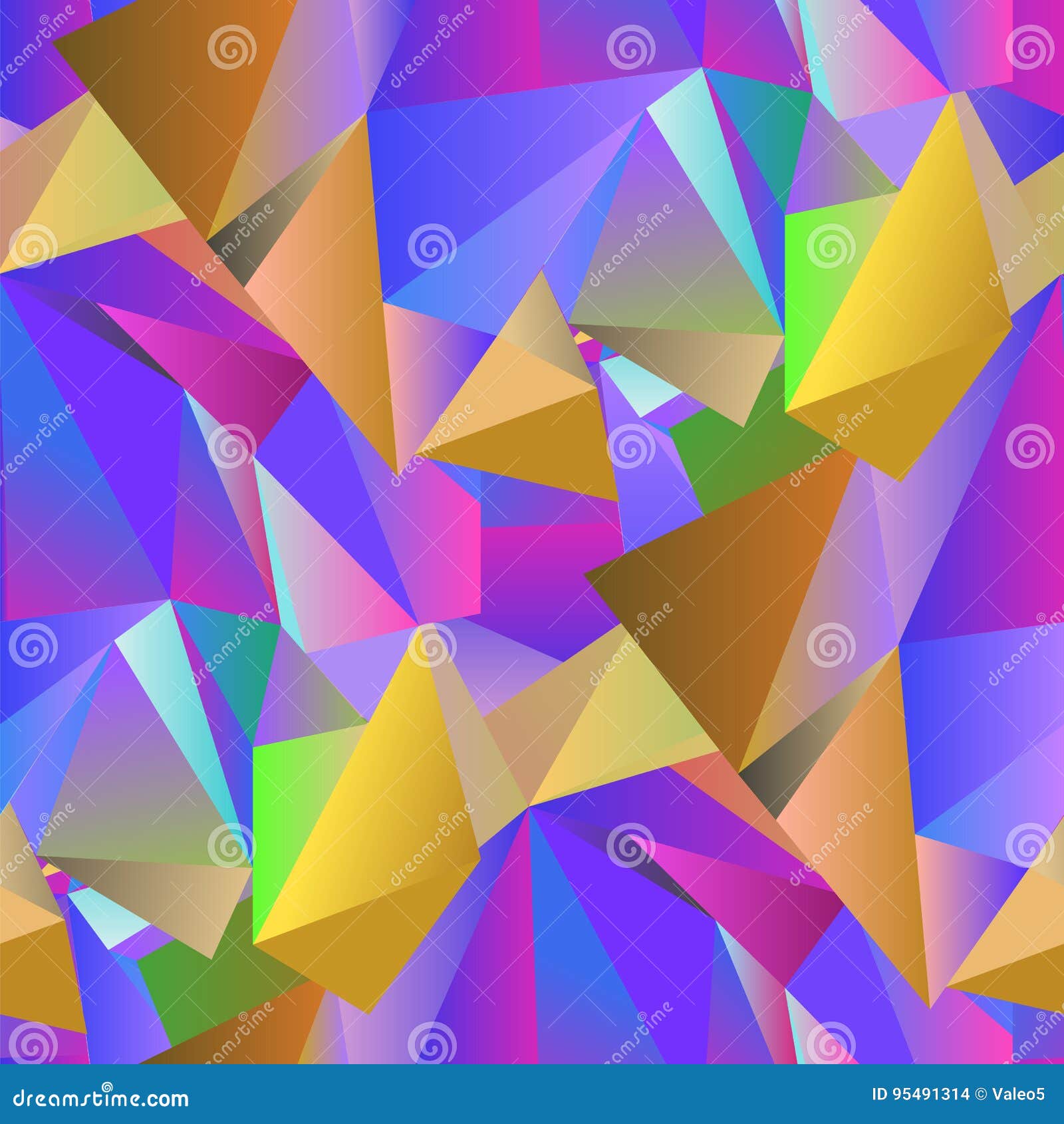 Colorful Crystal Seamless Pattern Stock Vector - Illustration of green ...