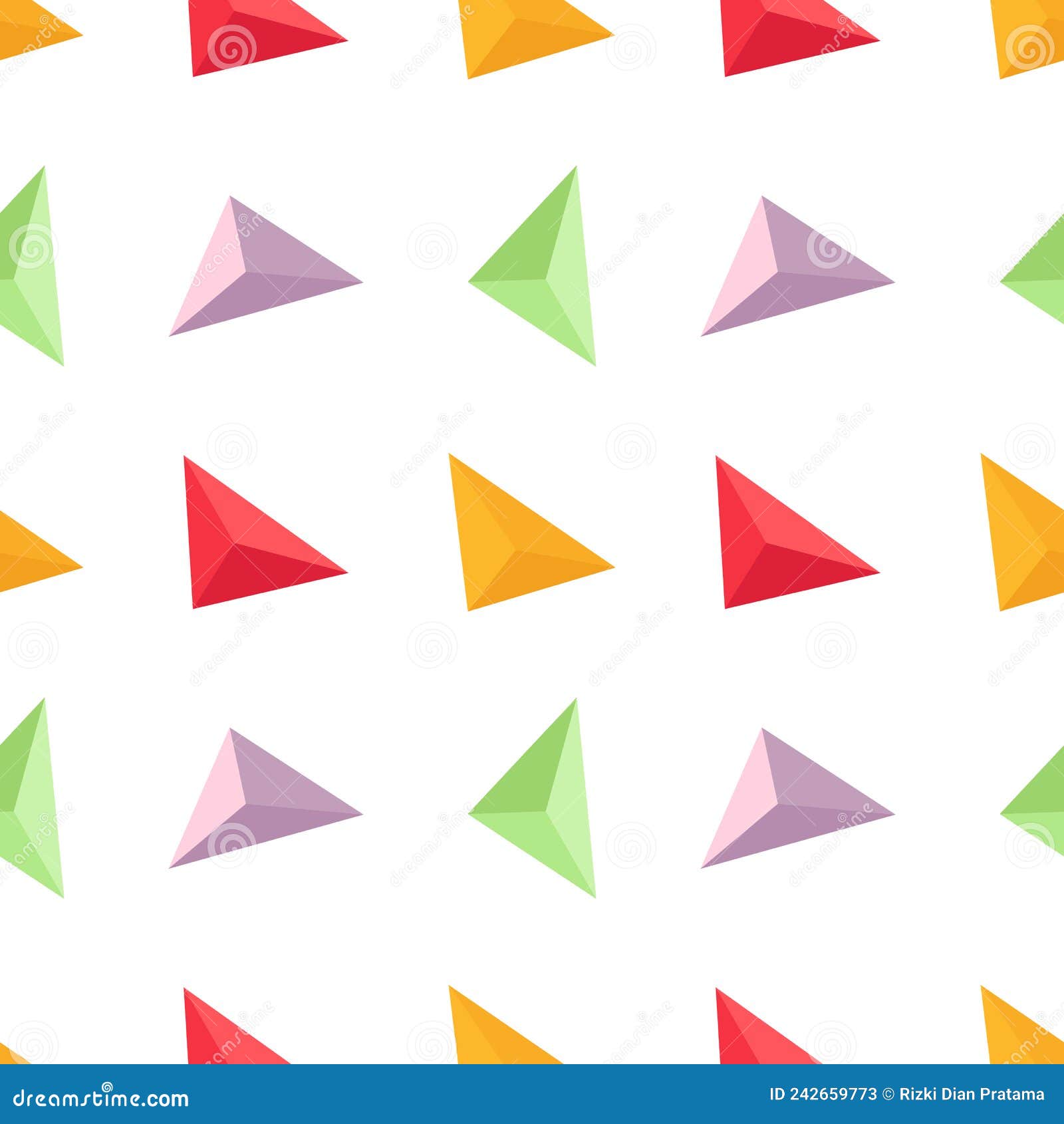 Colorful Crystal Seamless Pattern on White Background Stock Vector ...