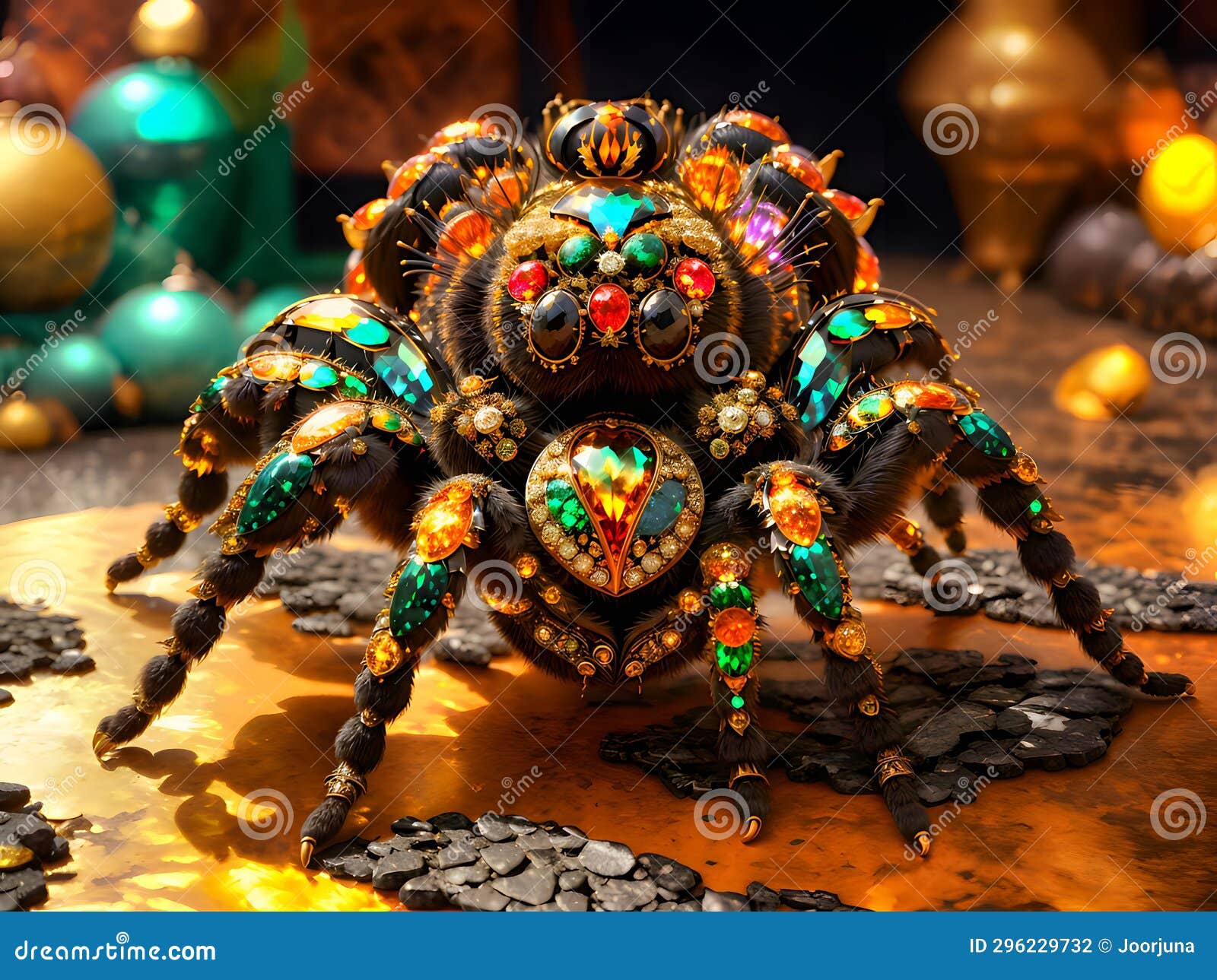 Tarantula with crystal stock photo. Image of crystal - 296229732
