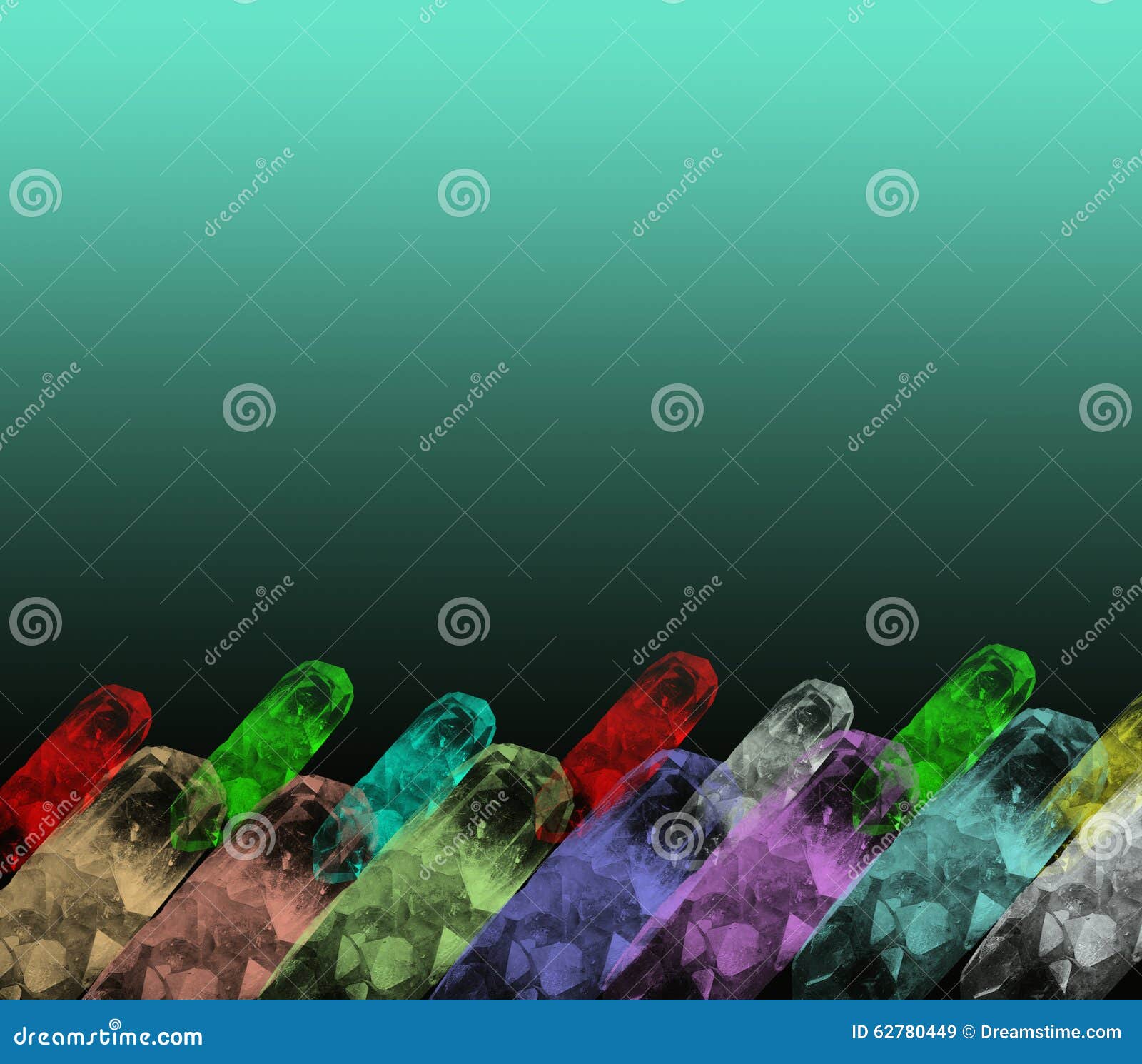 Colorful Crystals Background Stock Illustration - Illustration of ...