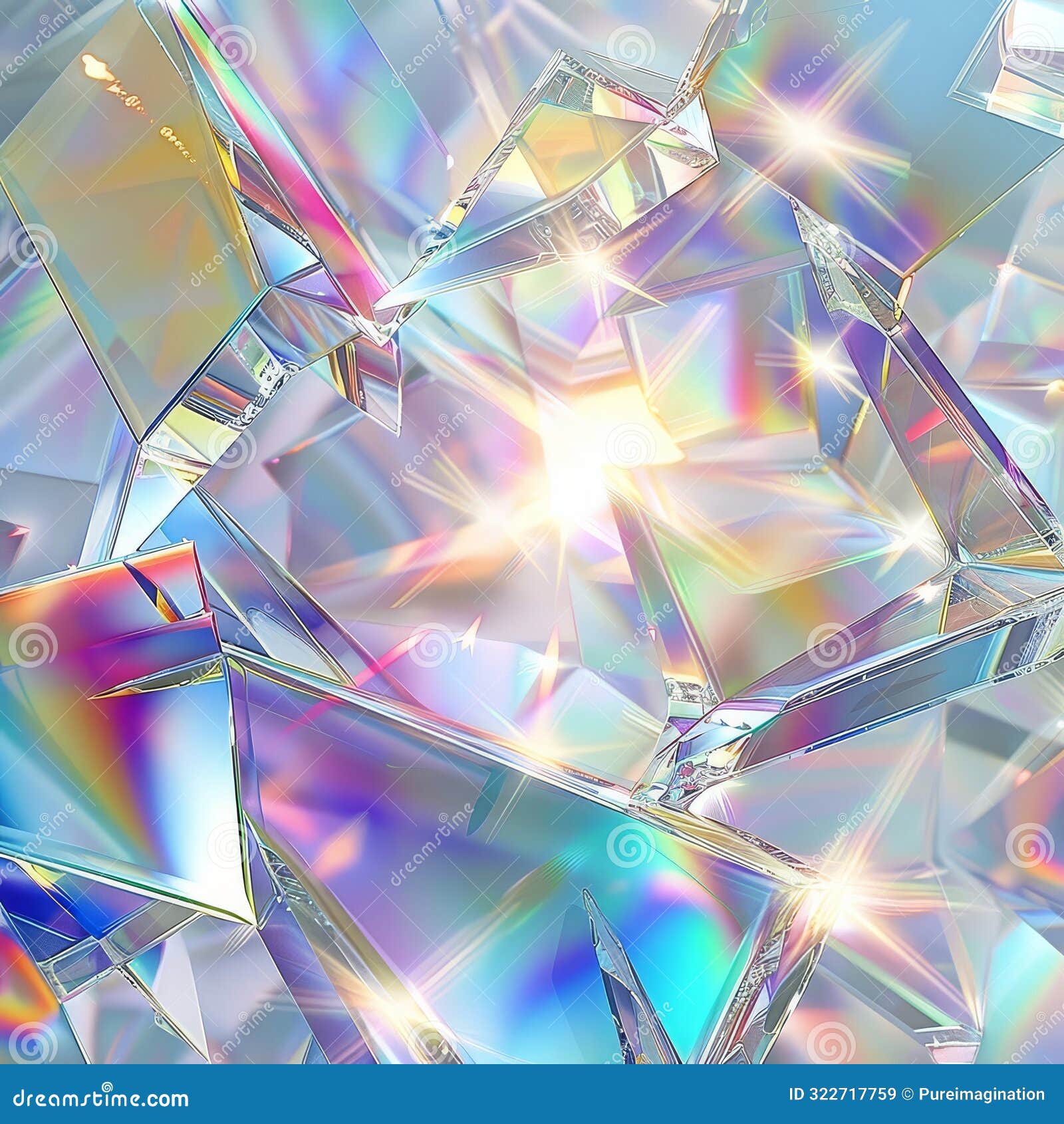 Colorful Crystals Sparkle in an Array of Shapes and Sizes Stock ...