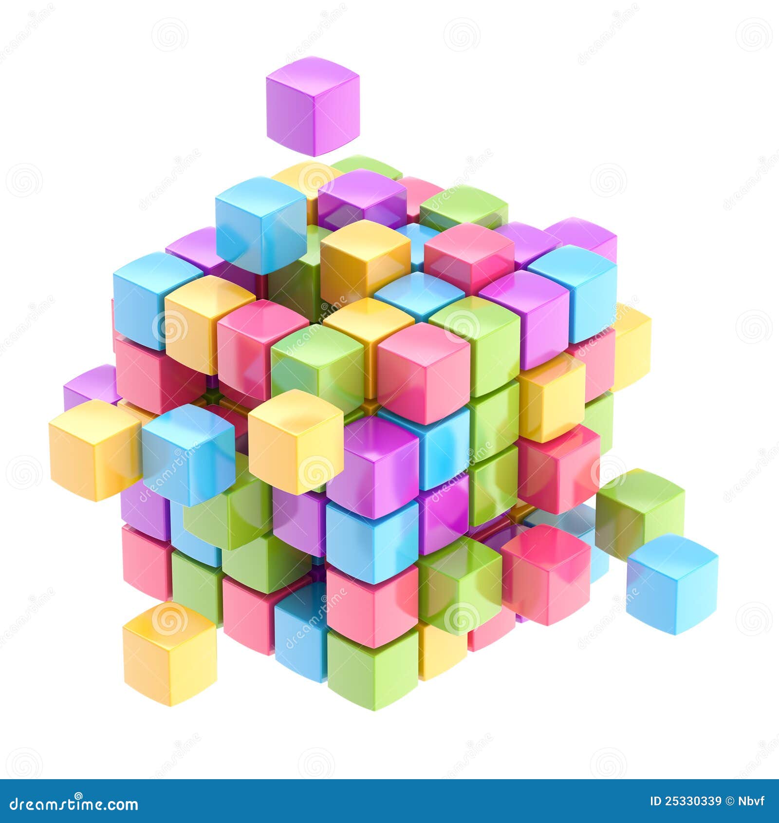 Colorful Cube Abstract Background Stock Illustration - Illustration of ...