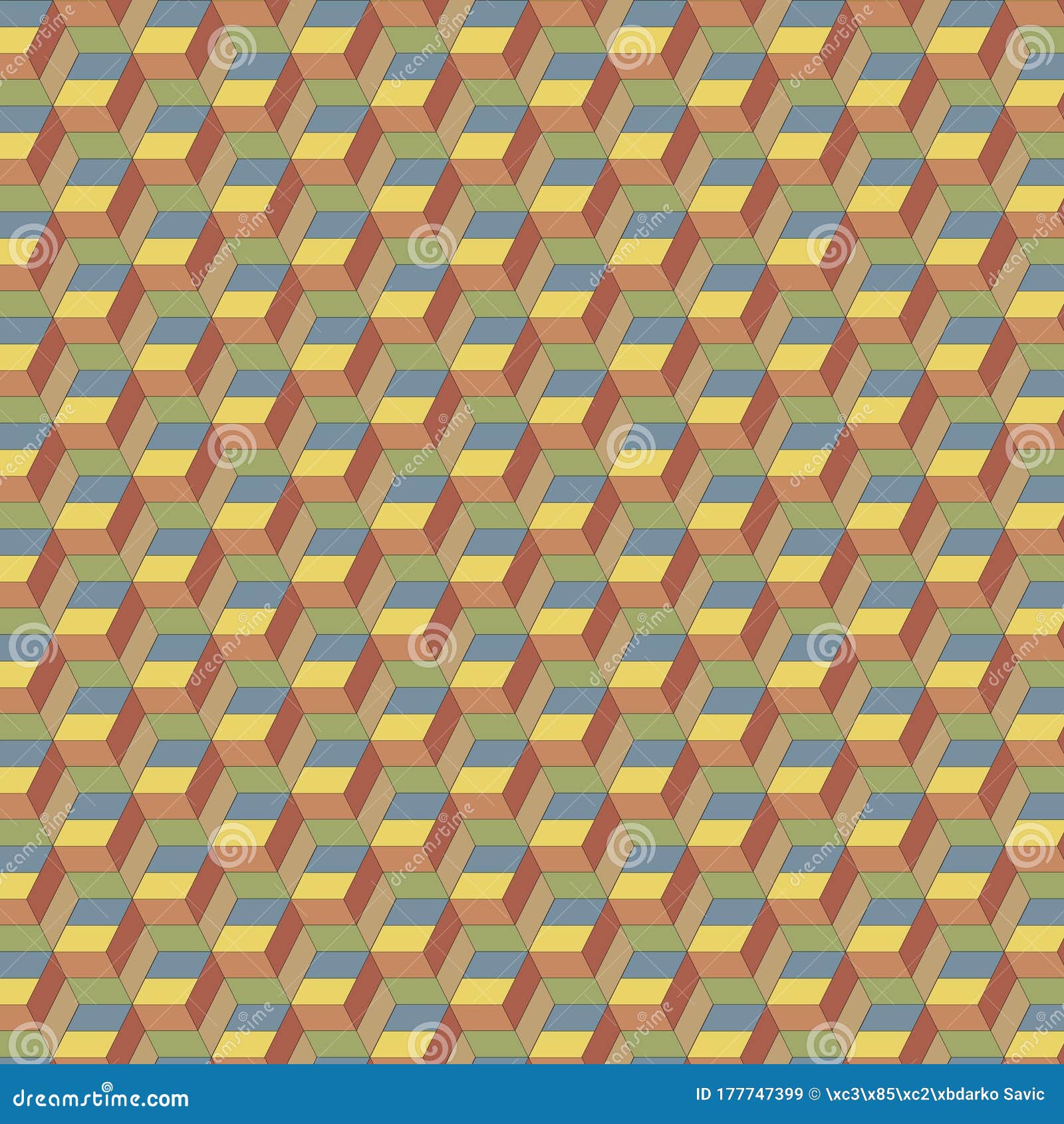 Colorful Cube Brick Pattern Vector Illustration Stock Vector ...