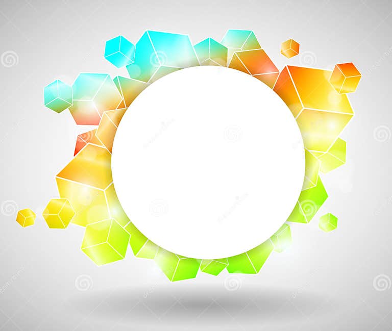 Colorful Cube Design stock vector. Illustration of creative - 23690769