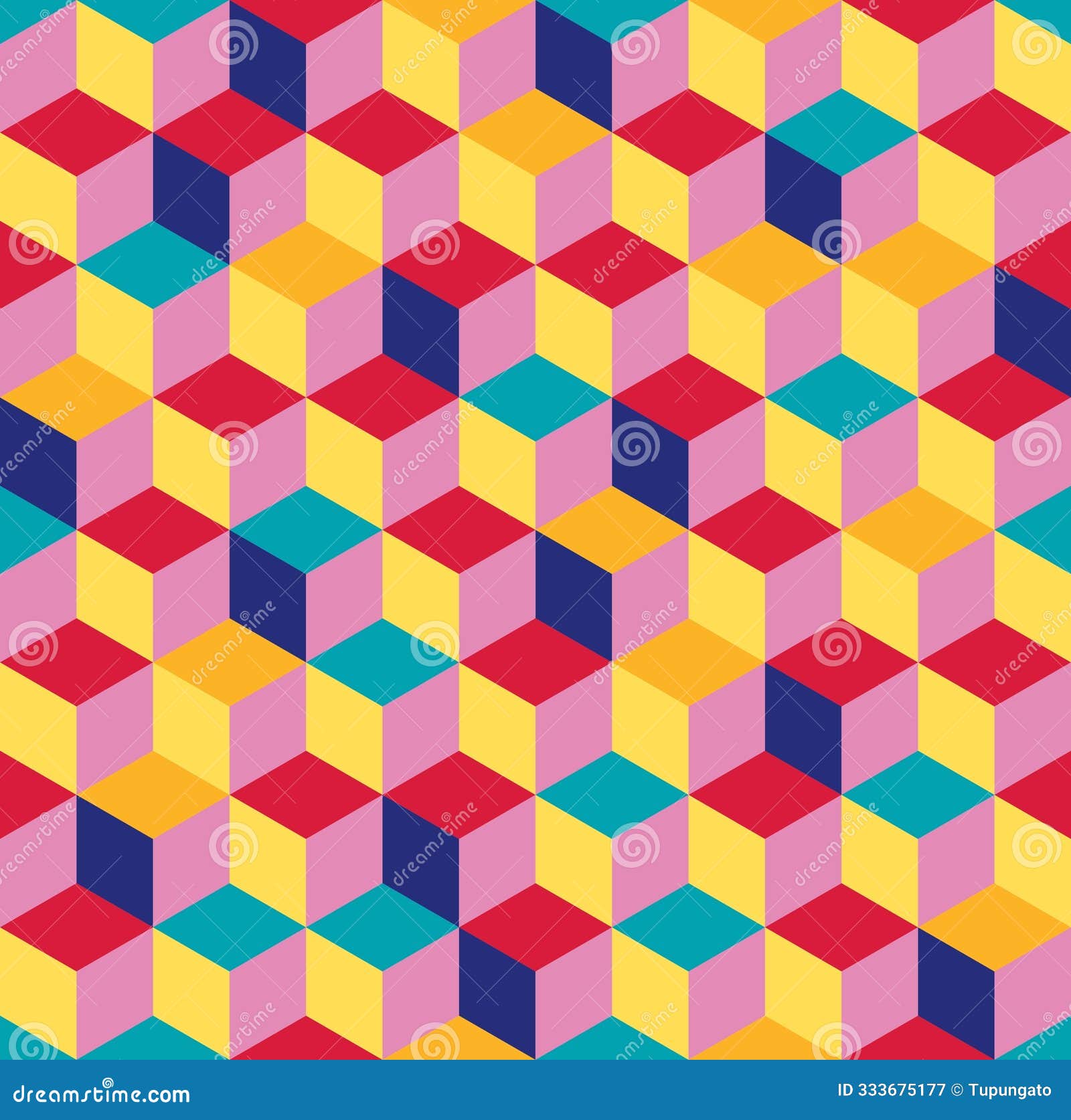 Colorful Cube Pattern - Seamless Vector Texture Stock Vector ...