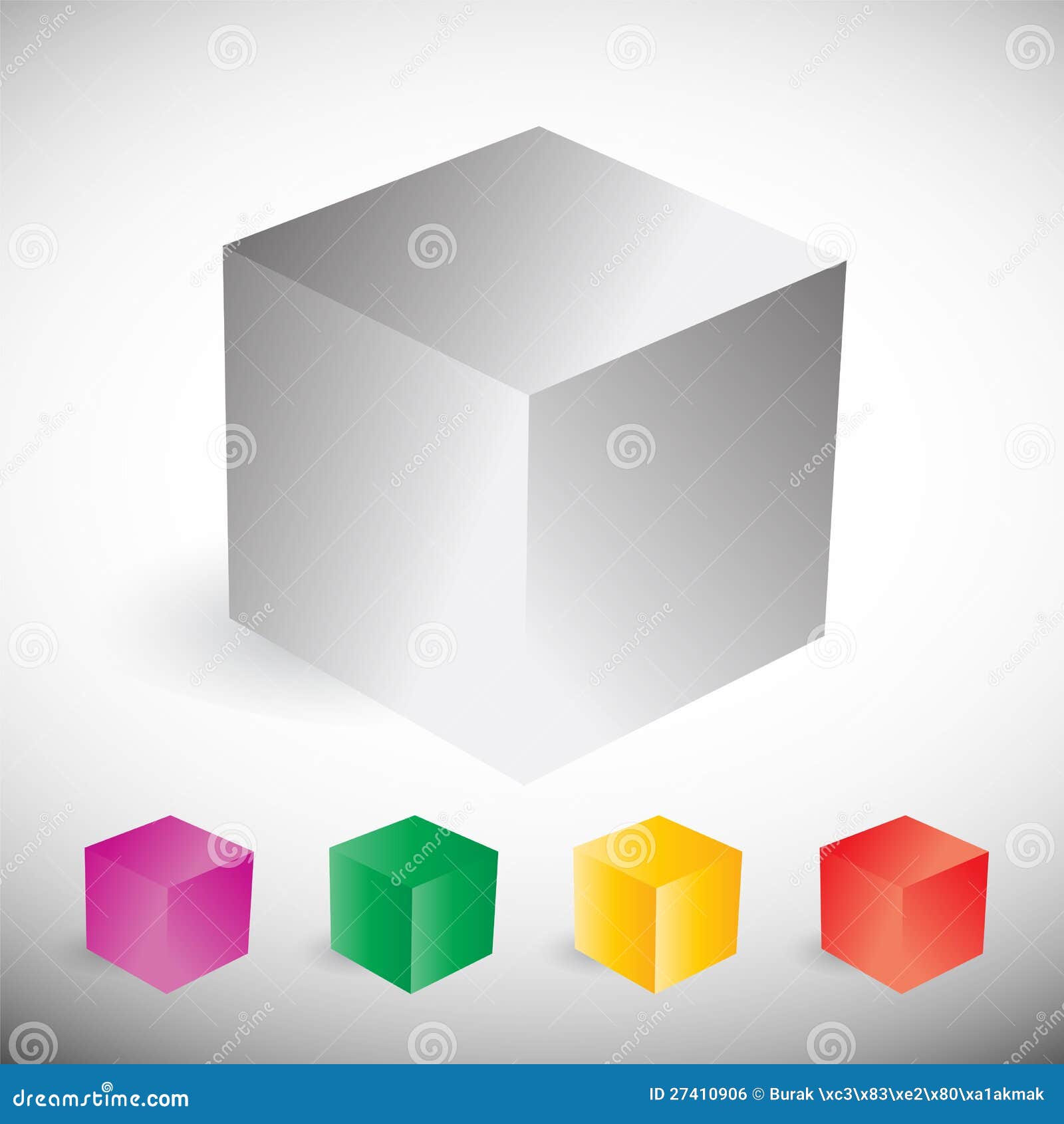 Colorful cube set stock vector. Illustration of boxes - 27410906