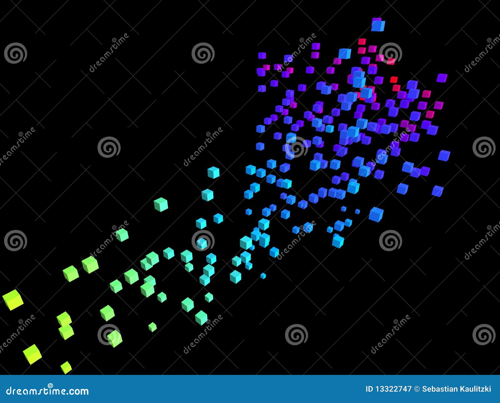 Colorful cubes stock illustration. Illustration of energy - 13322747