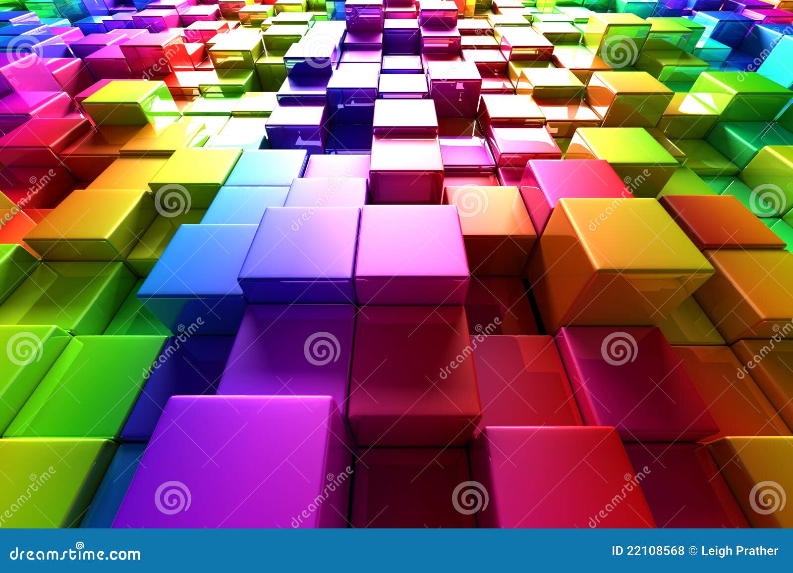 Colorful cubes stock illustration. Illustration of colors - 22108568