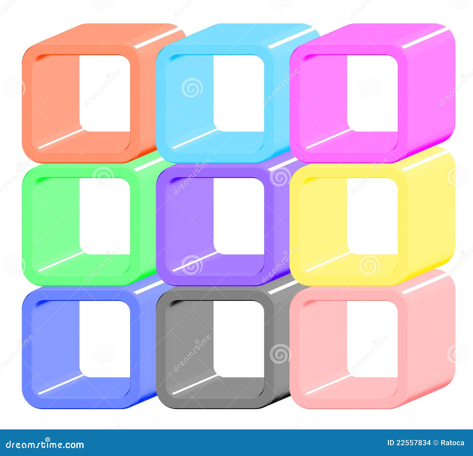 Colorful cubes stock illustration. Illustration of modern - 22557834