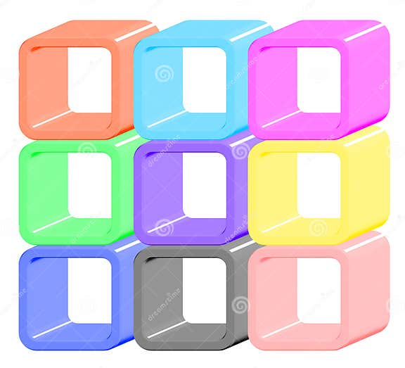 Colorful cubes stock illustration. Illustration of modern - 22557834