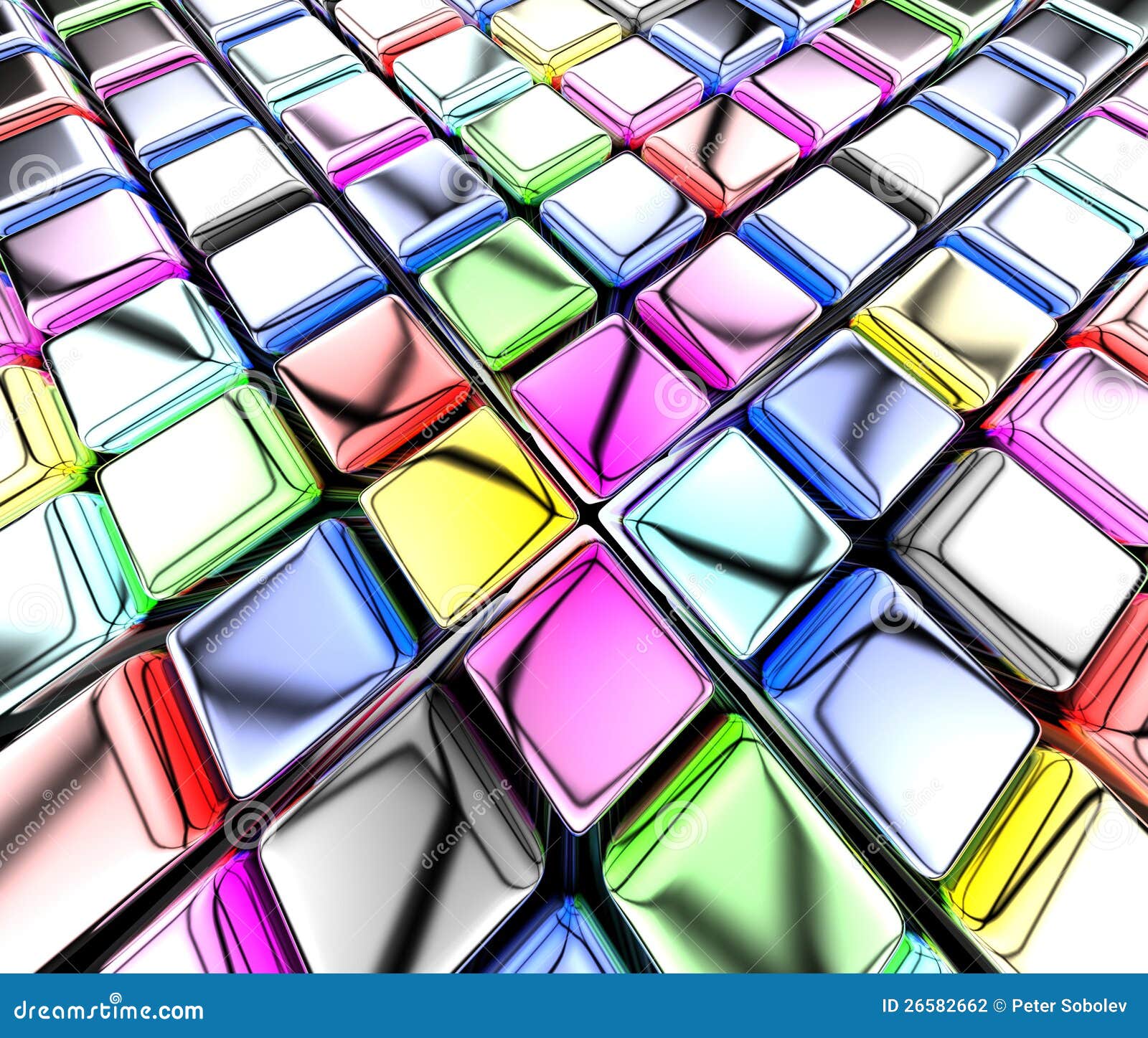 Colorful cubes stock illustration. Illustration of shiny - 26582662