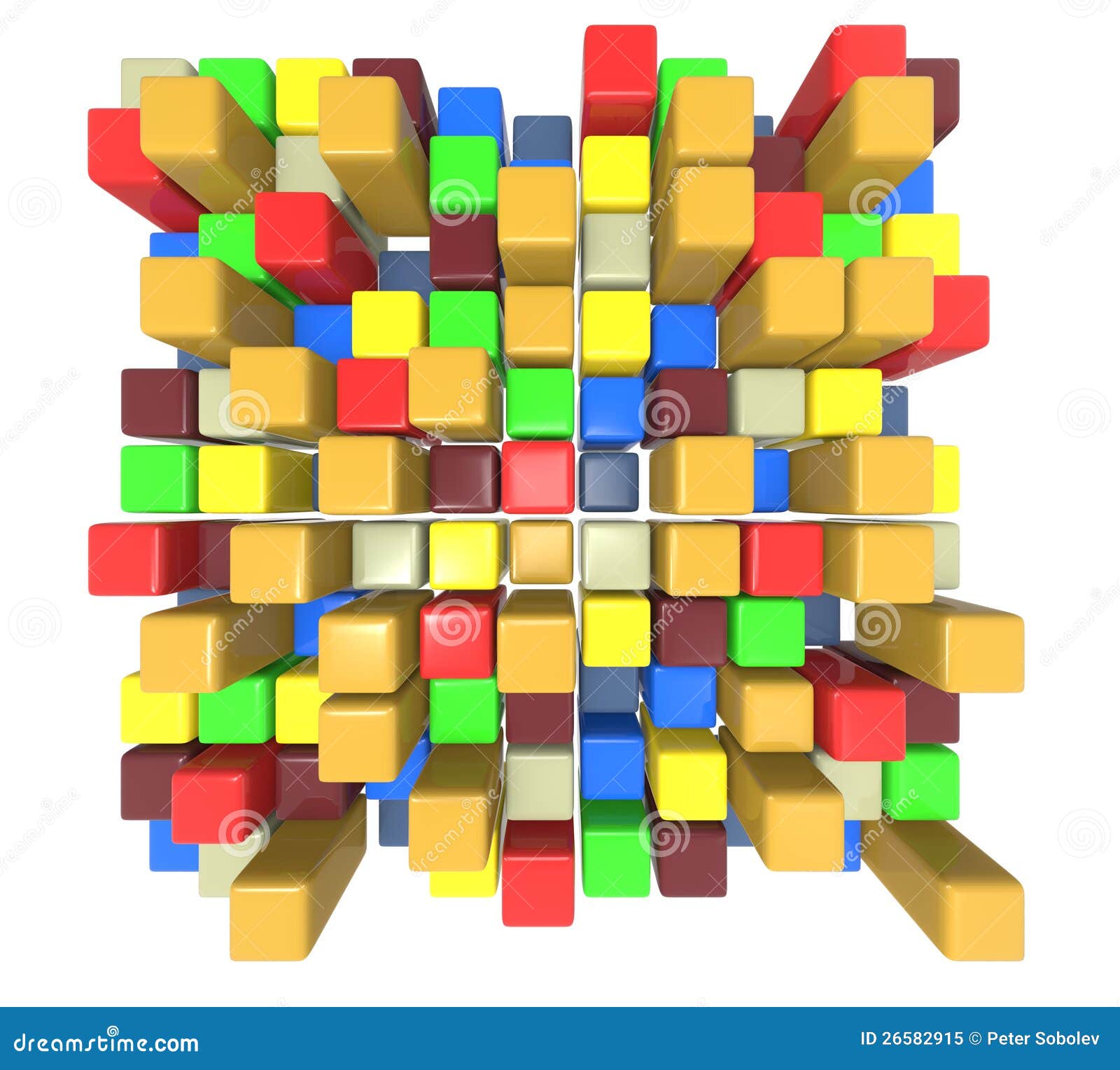 Colorful cubes stock illustration. Illustration of cube - 26582915
