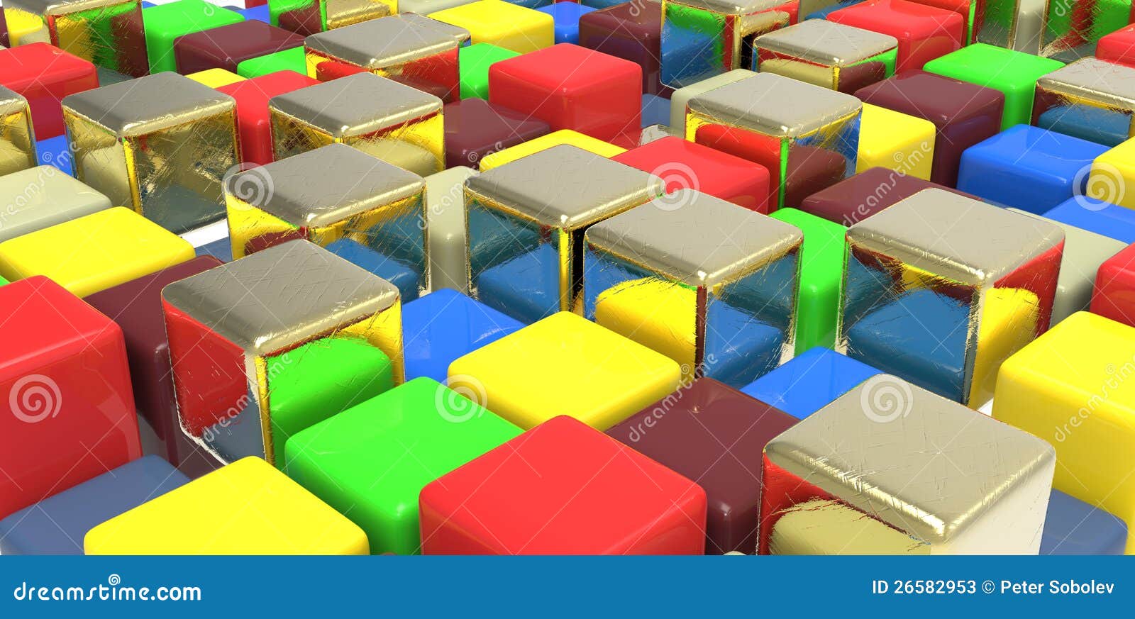Colorful cubes stock illustration. Illustration of solid - 26582953