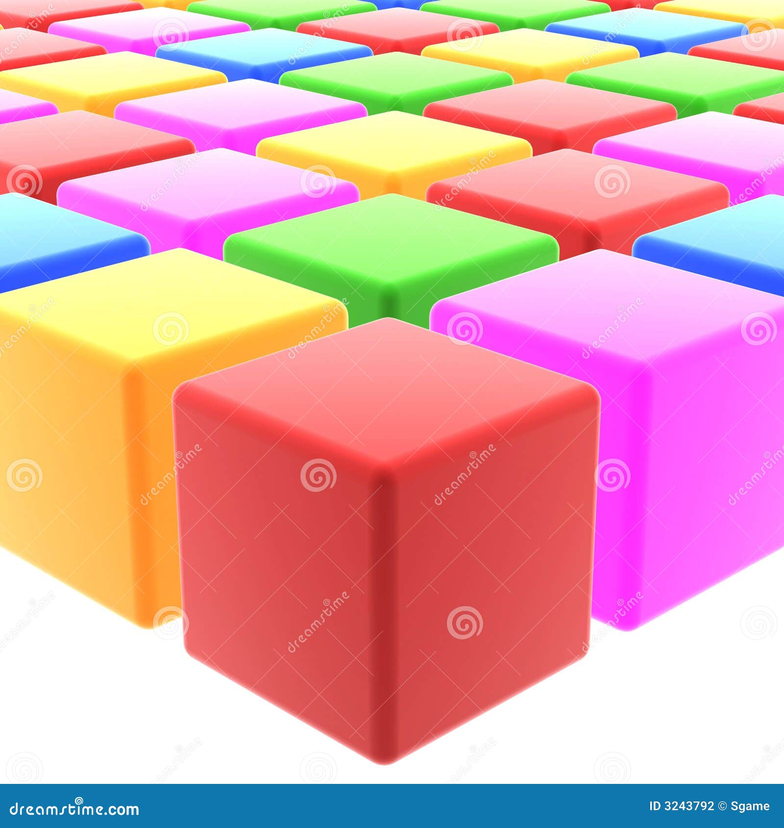 Colorful cubes stock illustration. Illustration of arranged - 3243792