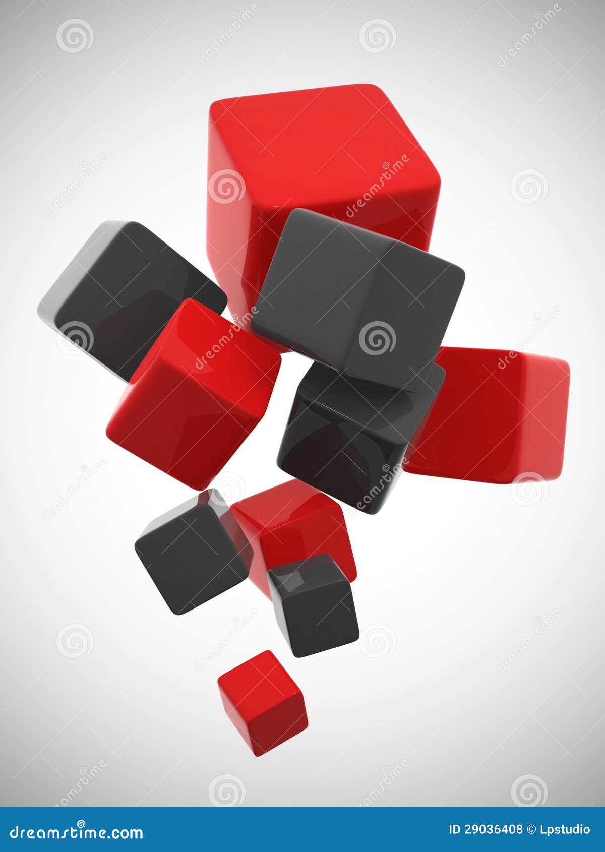 Colorful cubes 3D stock illustration. Illustration of intersection ...