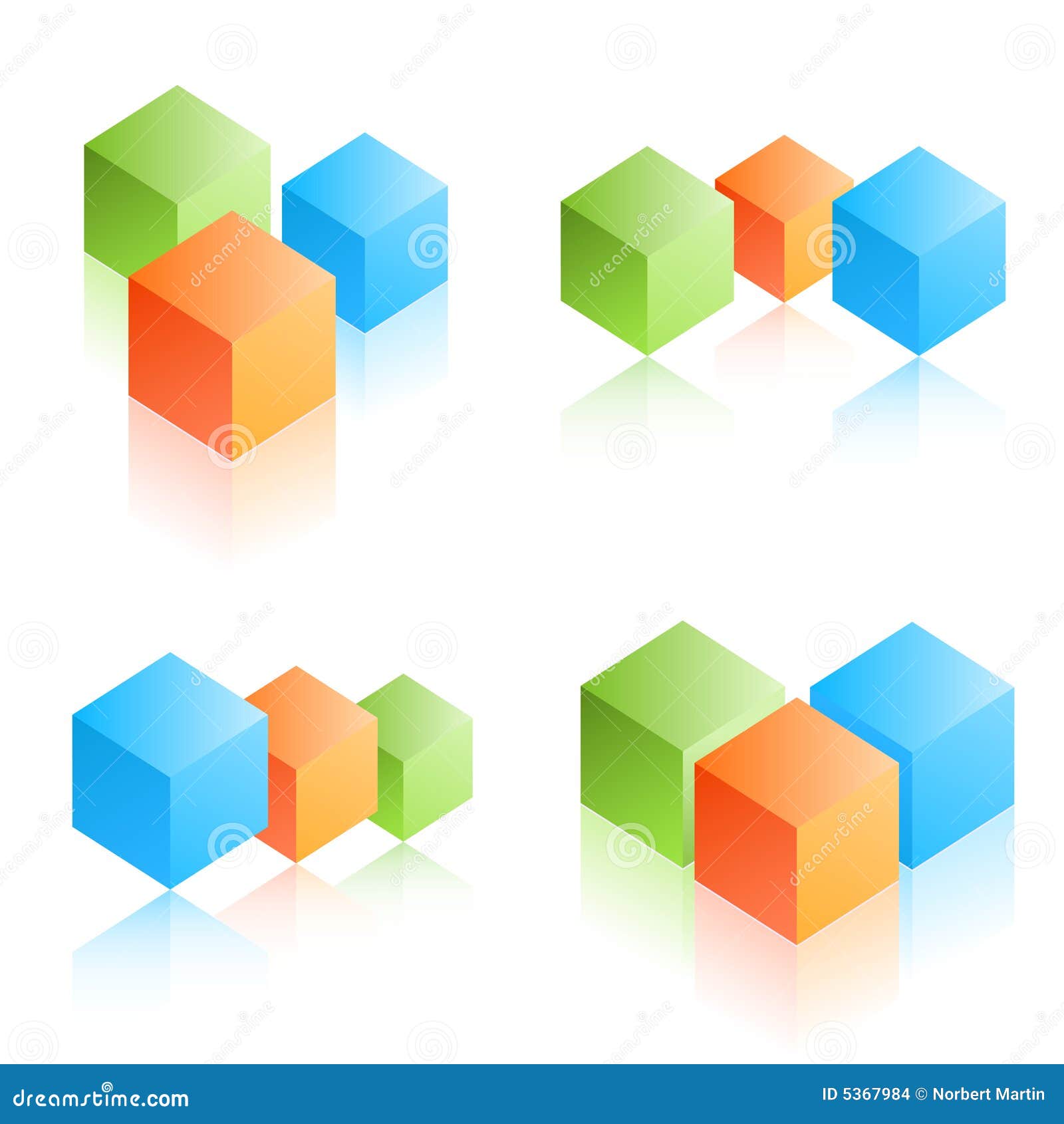Colorful cubes stock vector. Illustration of background - 5367984