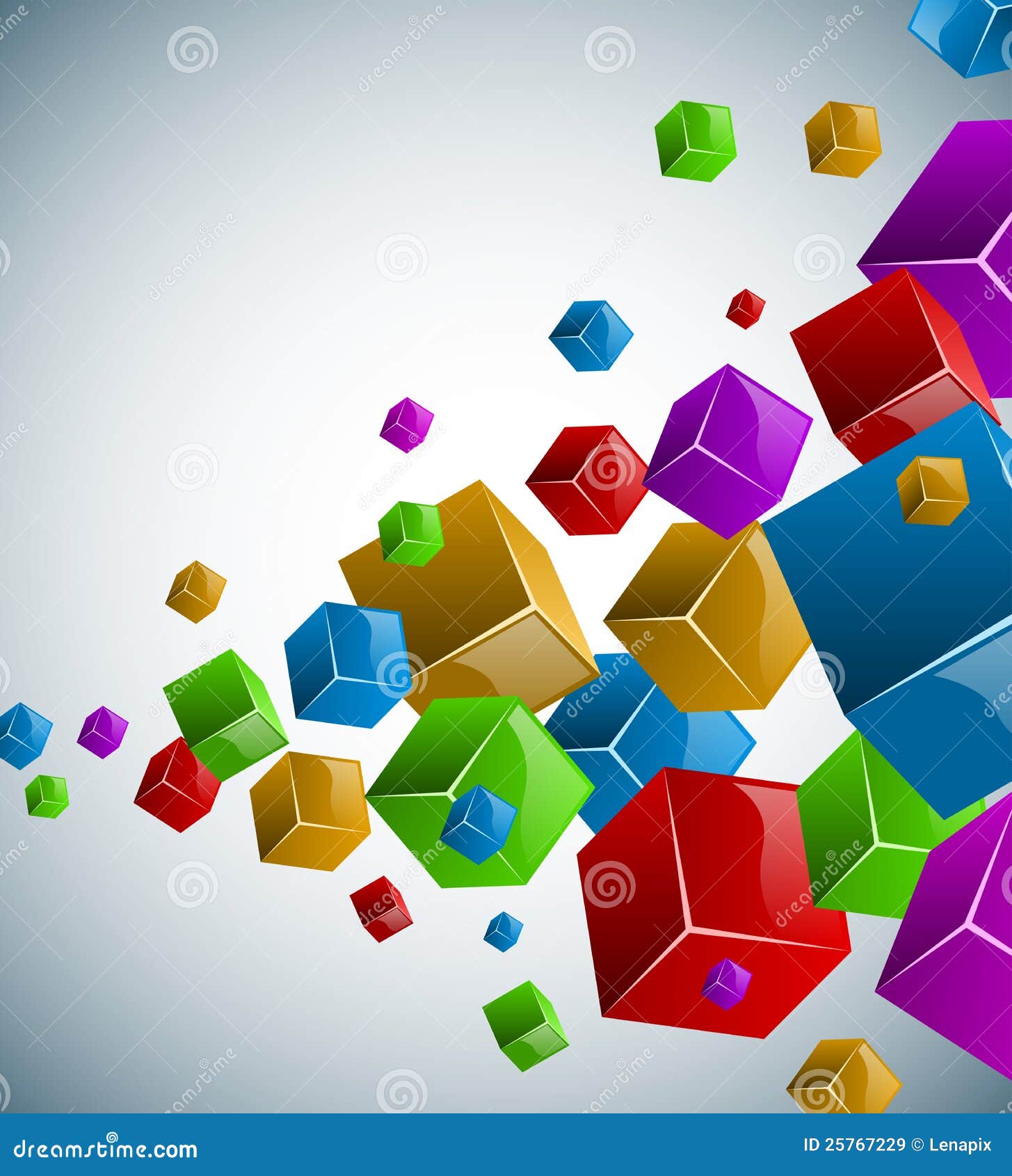 Colorful cubes background stock vector. Illustration of modern - 25767229