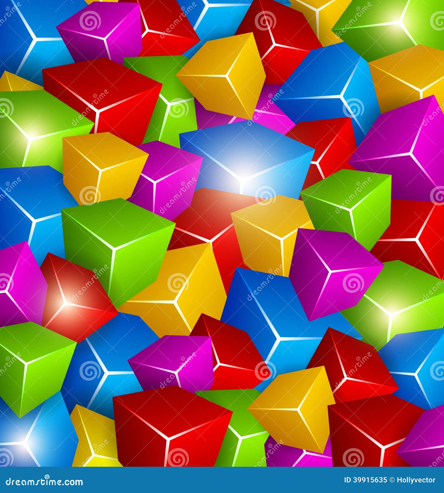Colorful Cubes Background stock vector. Illustration of colorful - 39915635