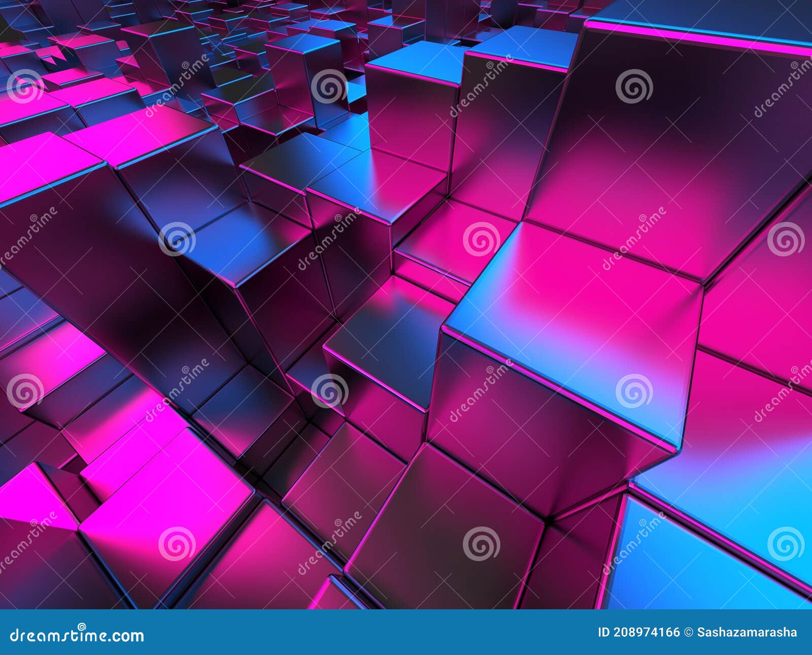 Colorful Cubes Blocks Chaotic Construction Background Stock ...