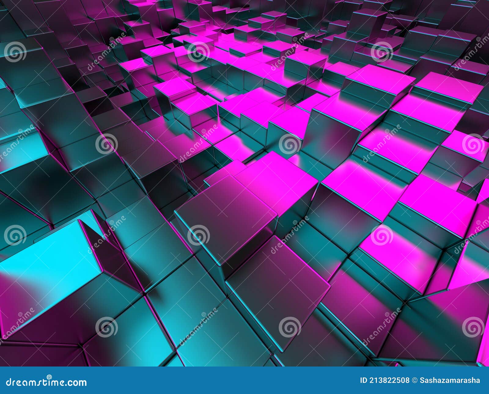 Colorful Cubes Blocks Chaotic Construction Background Stock ...