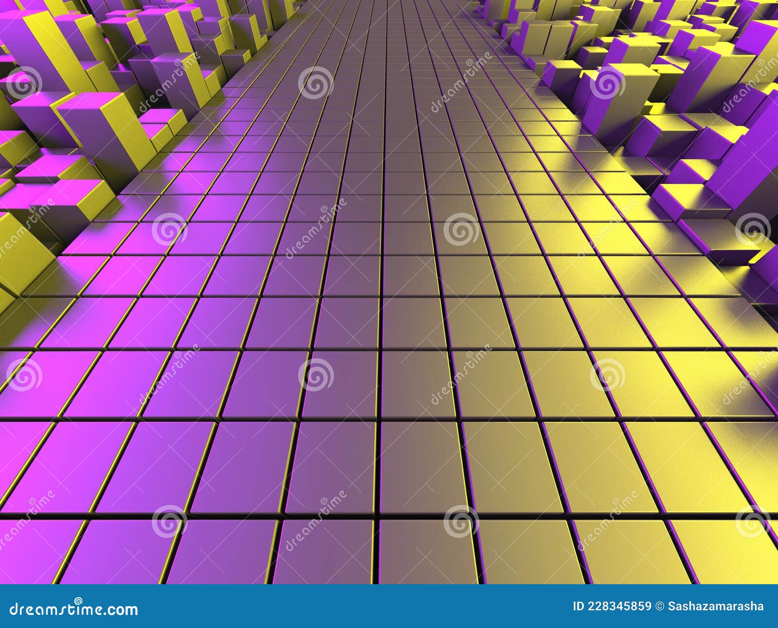 Colorful Cubes Blocks Chaotic Construction Background Stock ...