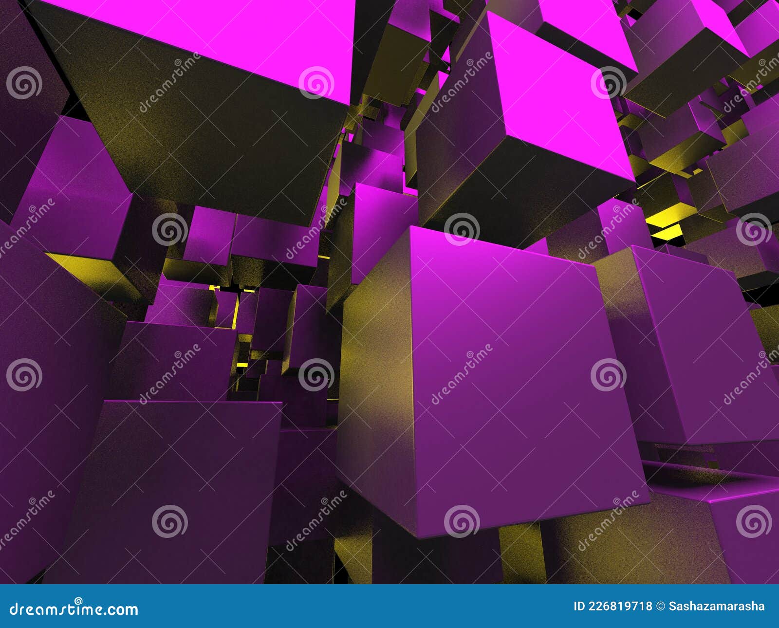 Colorful Cubes Blocks Chaotic Construction Background Stock ...