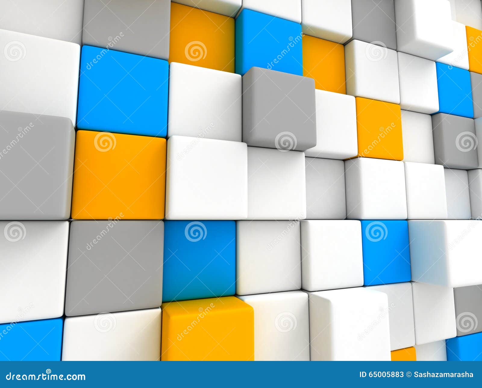 Colorful Cubes Blocks Wall Background Stock Illustration - Illustration ...