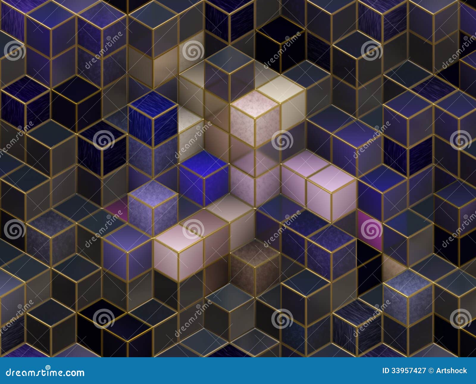 Colorful cubes stock illustration. Illustration of cluster - 33957427