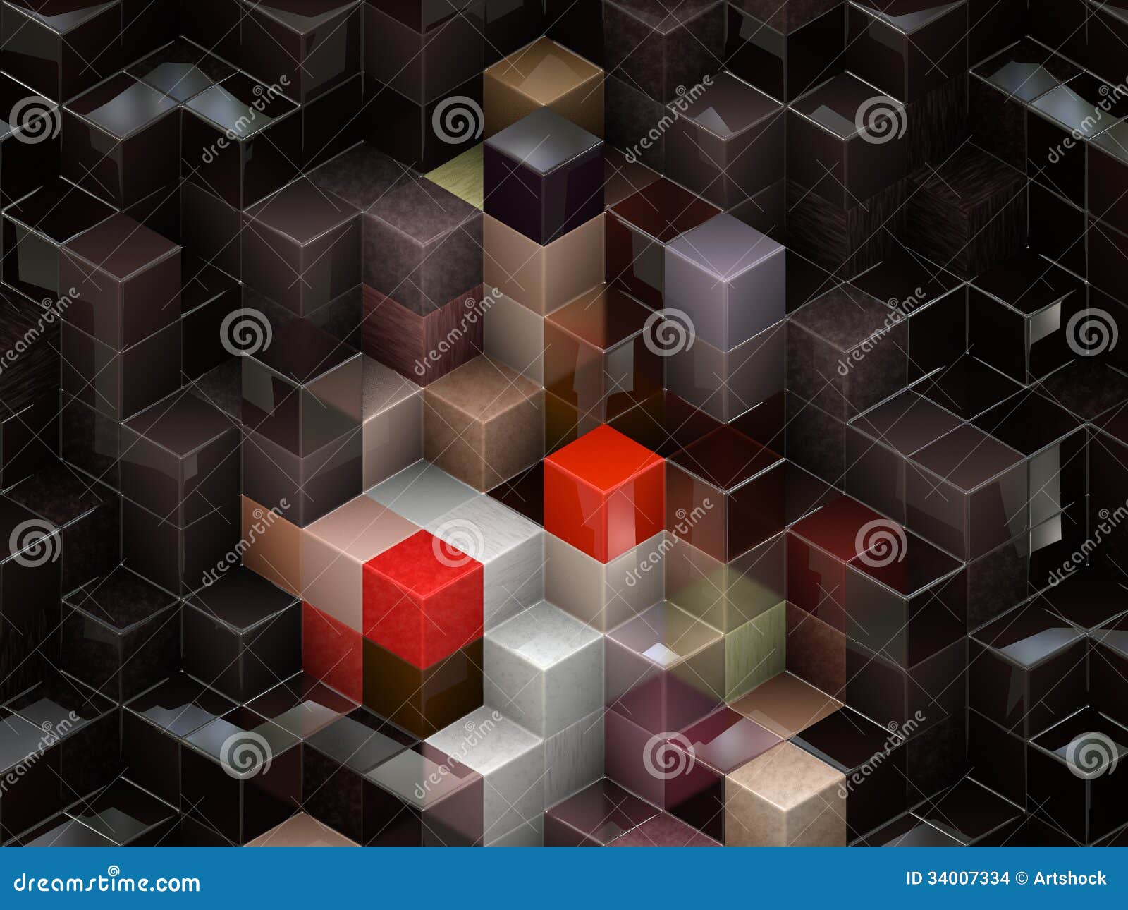 Colorful cubes stock illustration. Illustration of graphic - 34007334