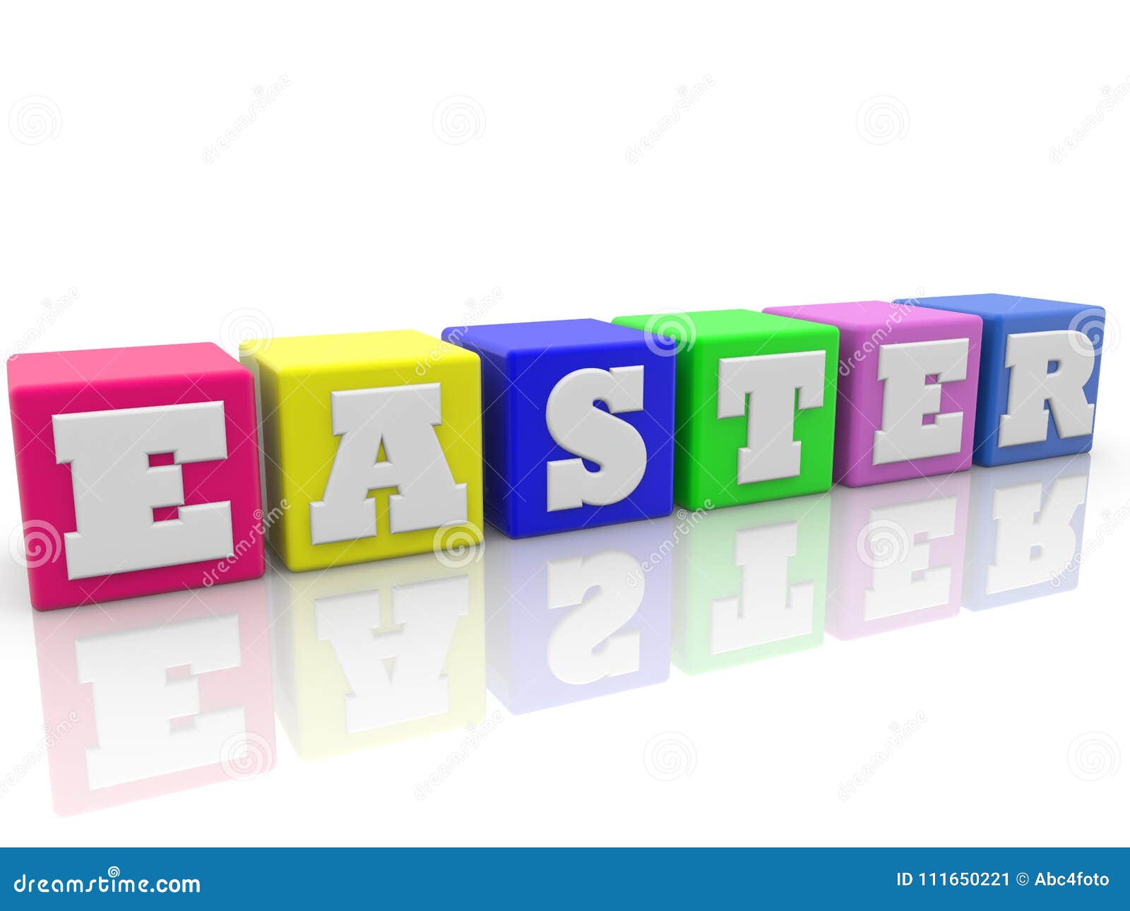 Colorful Cubes with Easter Concept Stock Illustration - Illustration of ...