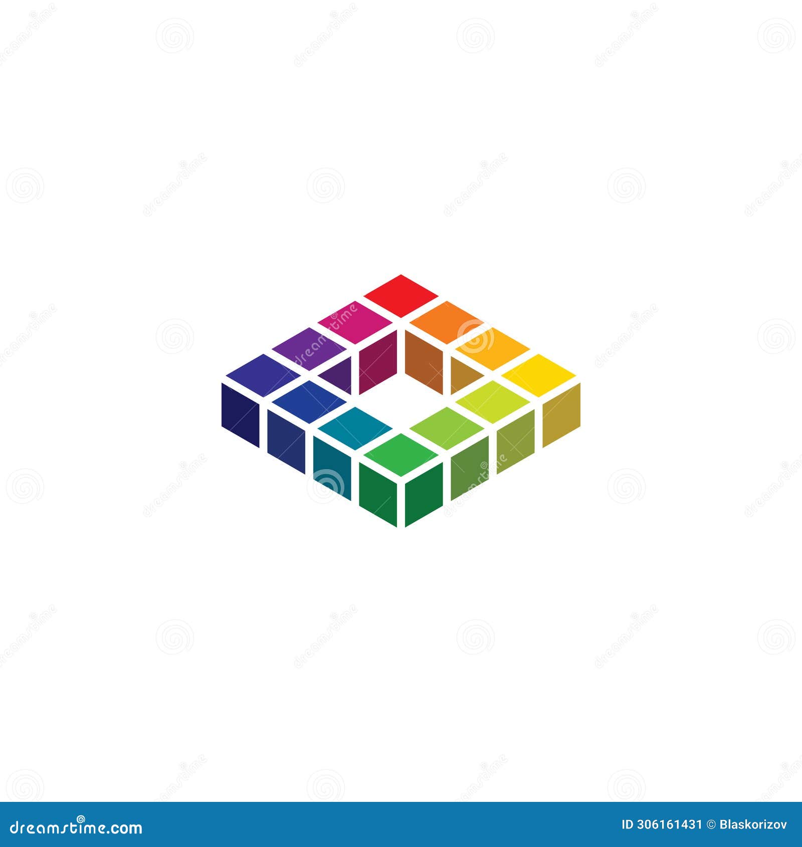 Cubes Logo Cartoon Vector | CartoonDealer.com #5839435