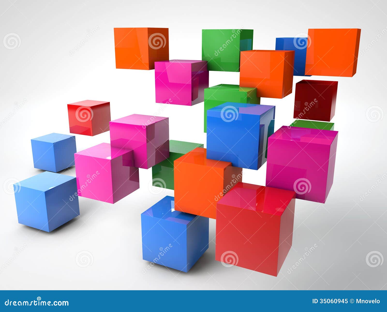 Colorful cubes stock illustration. Illustration of database - 35060945