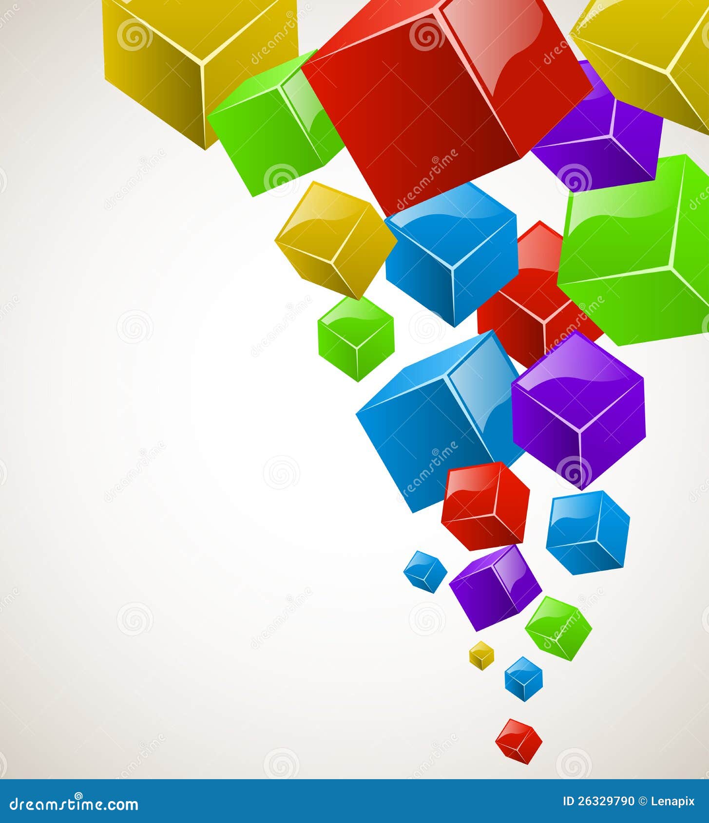 Colorful cubes stream stock vector. Illustration of glossy - 26329790