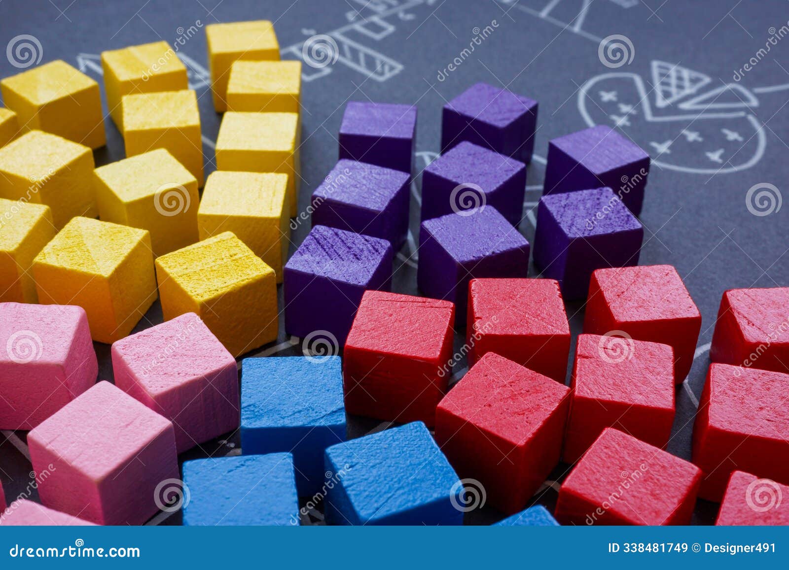 Colorful Cubes Symbolizing Segments and Target Groups. Market ...