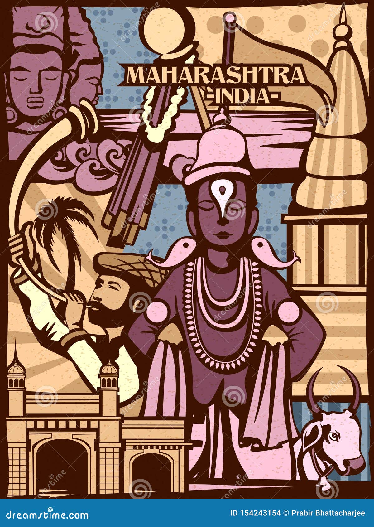 Colorful Cultural Display Of State Chhattisgarh In India Vector ...