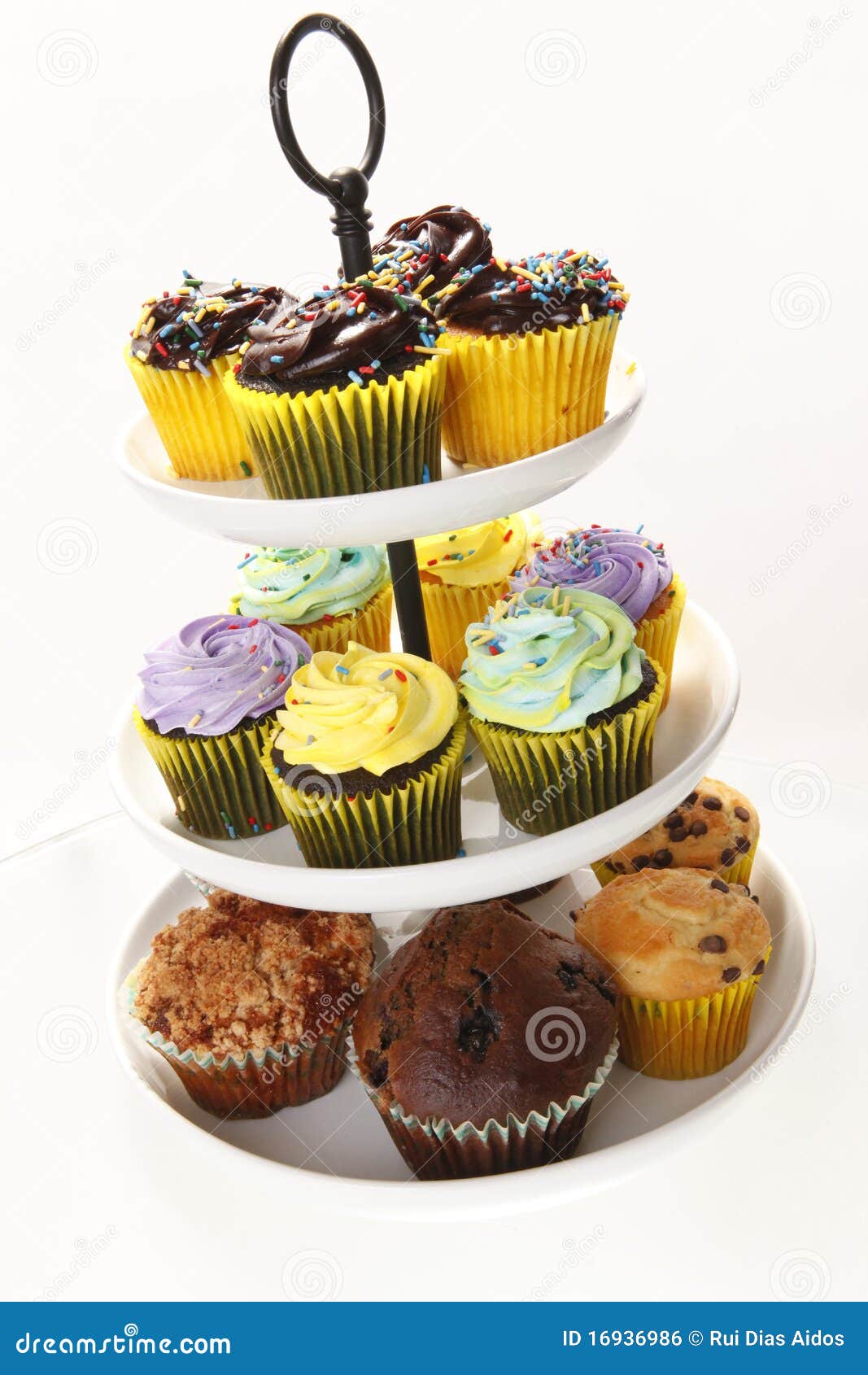 Colorful cupcakes stock photo. Image of calories, fresh - 16936986