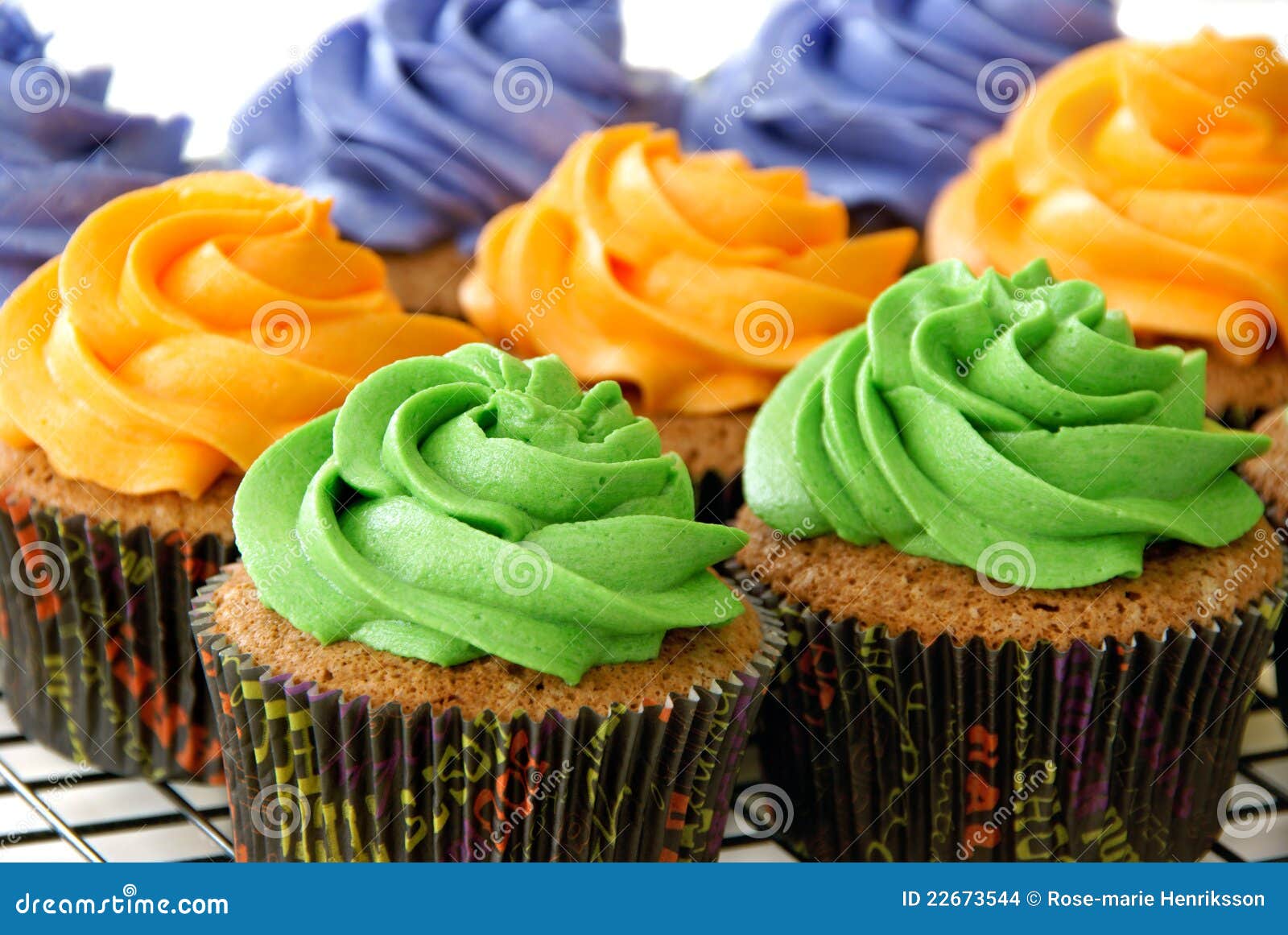 Colorful cupcakes stock photo. Image of muffin, colourful - 22673544