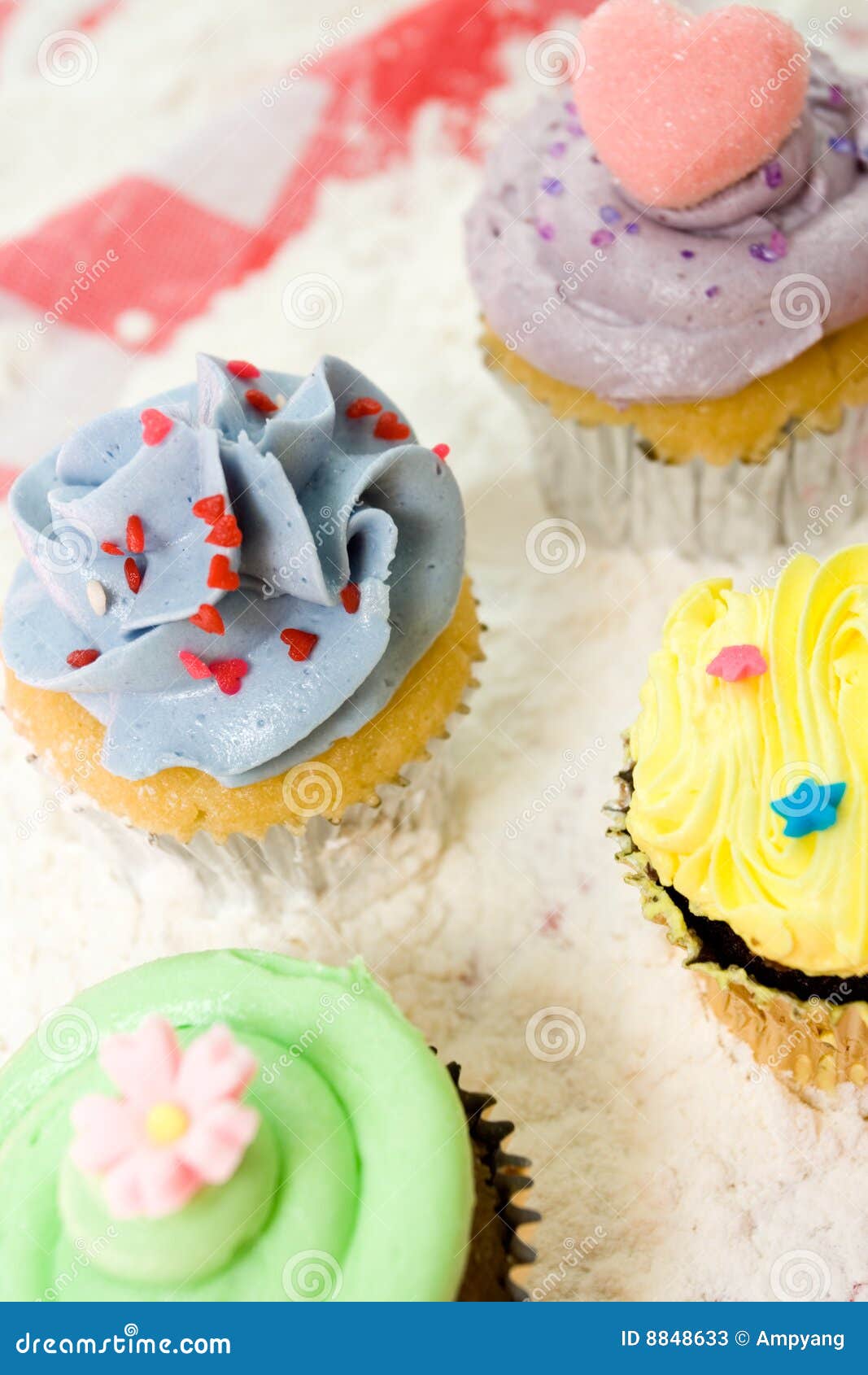 Colorful cupcakes stock image. Image of pastry, bakery - 8848633