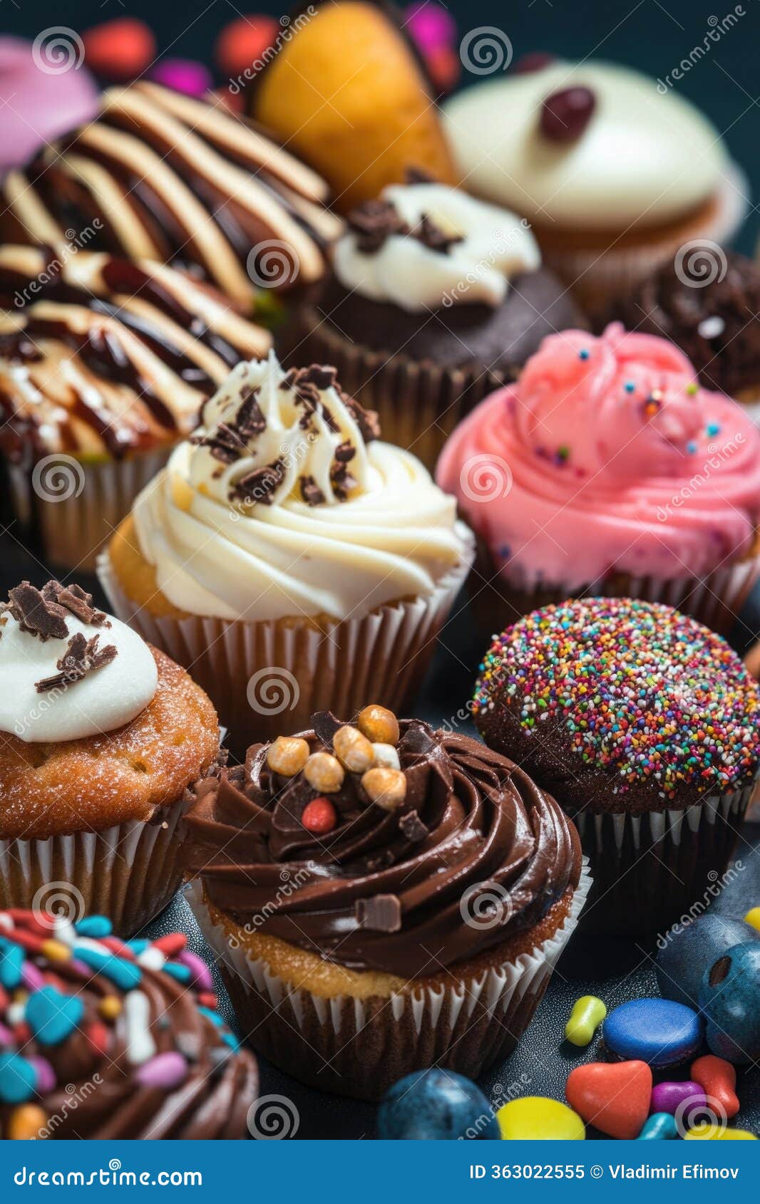 Colorful Cupcakes stock image. Image of cupcake, treat - 363022555