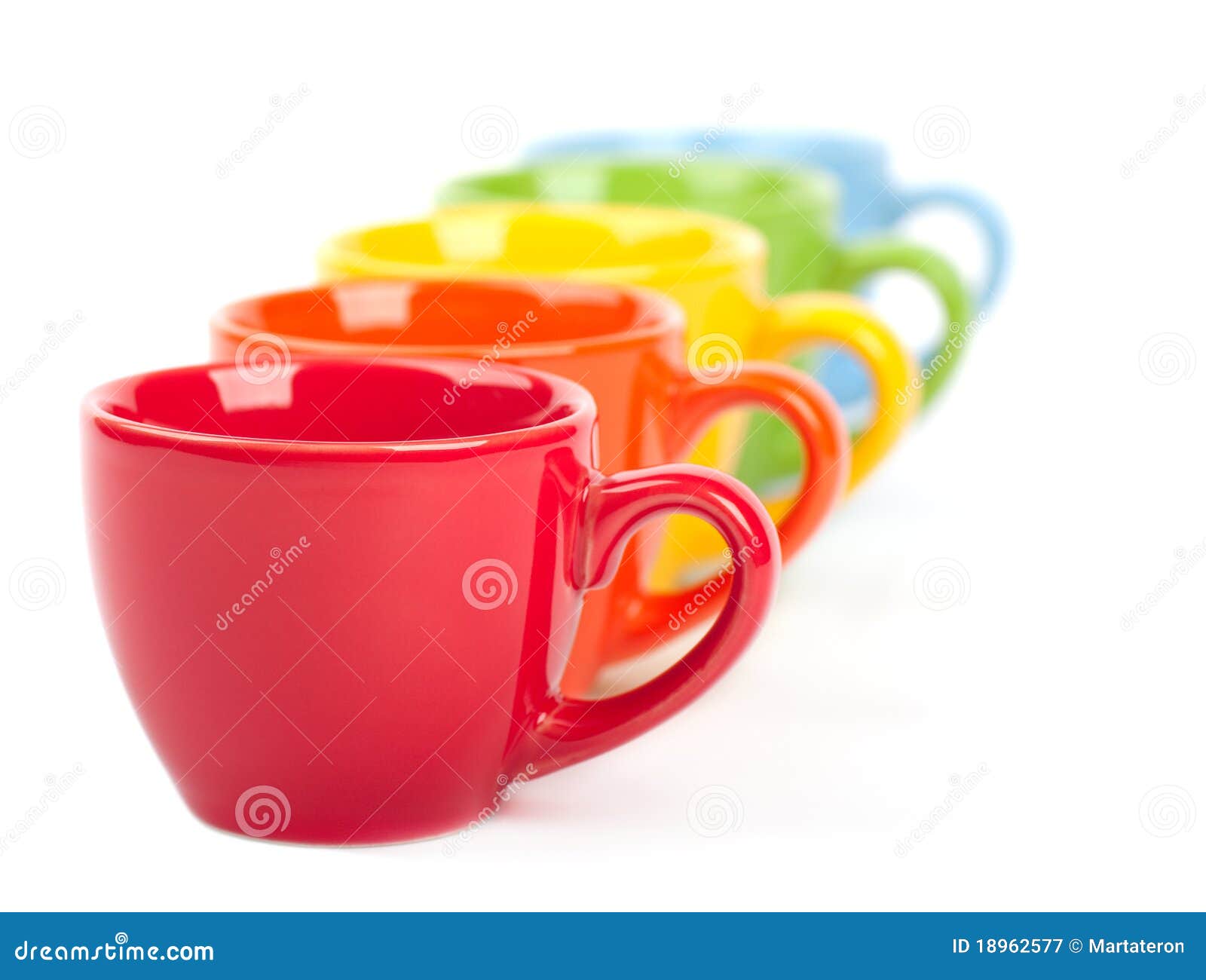 Colorful cups stock image. Image of green, white, tableware - 18962577