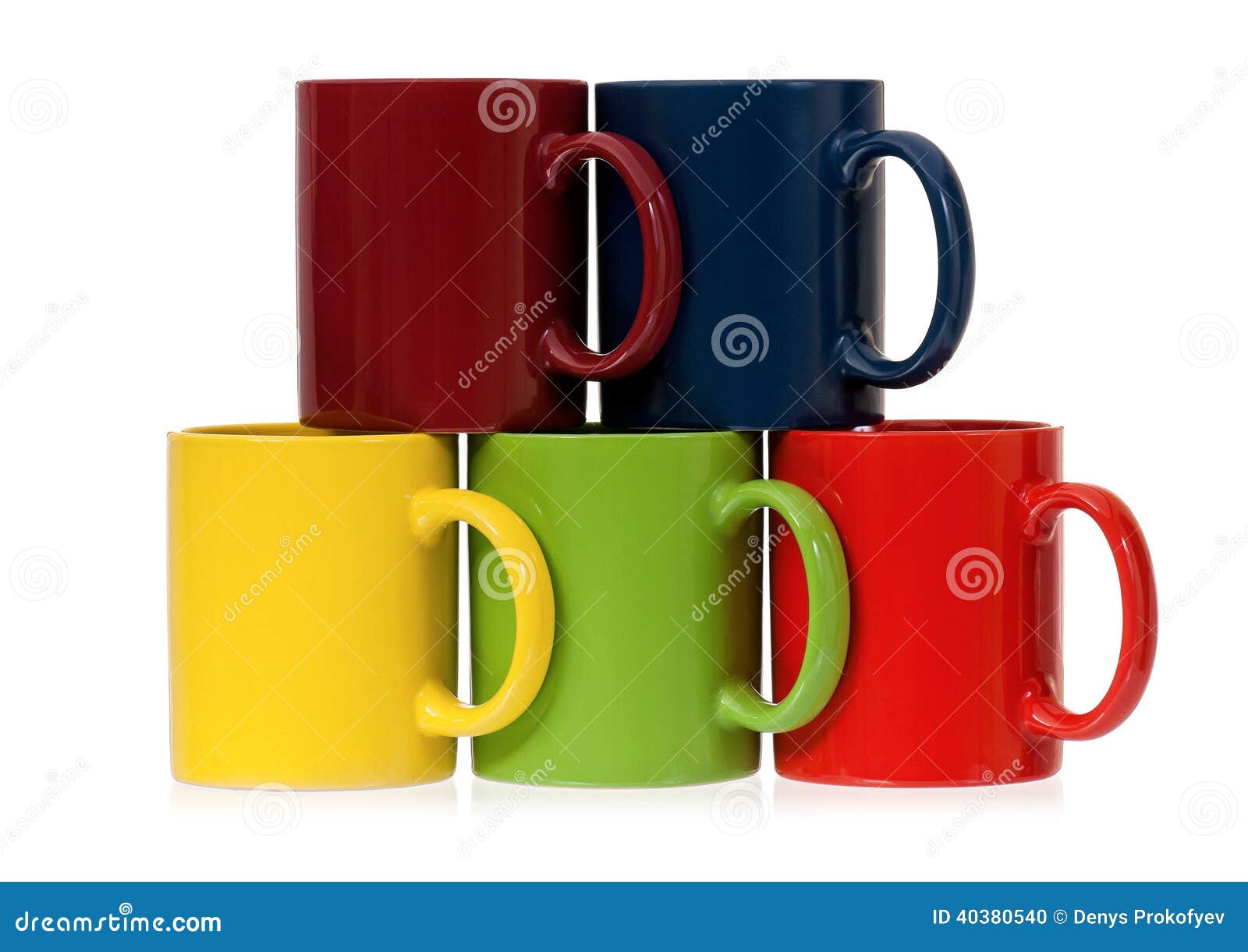 Colorful cups stock photo. Image of empty, houseware - 40380540