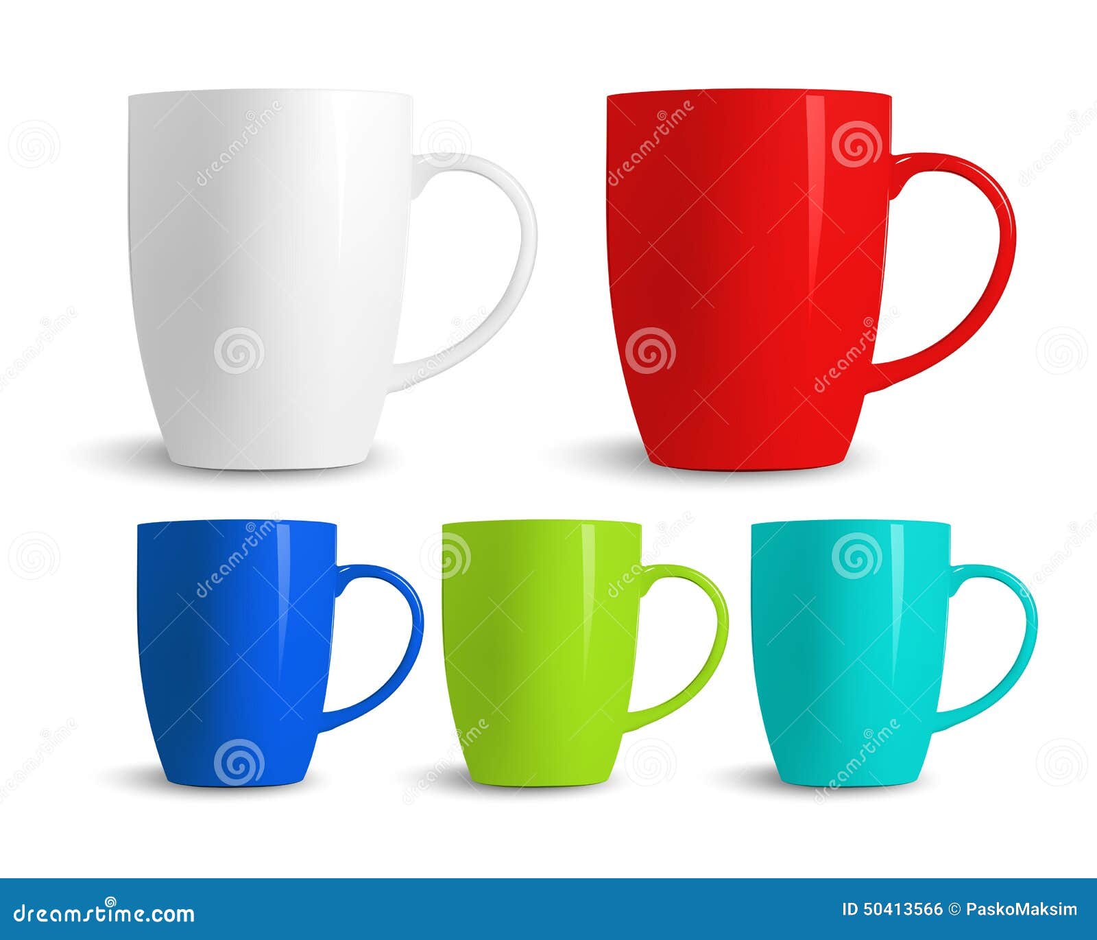 Colorful cups stock vector. Illustration of espresso - 50413566