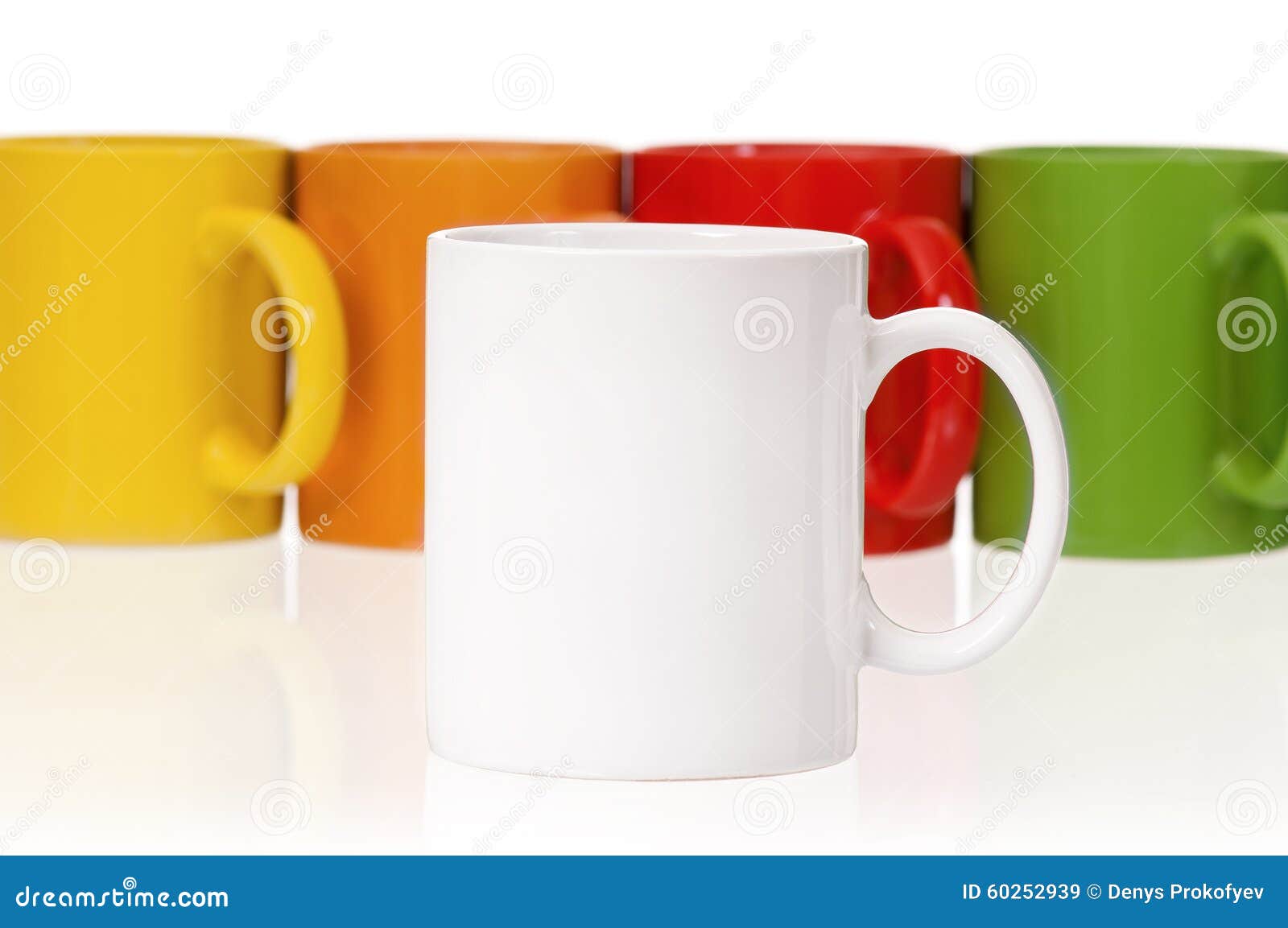 Colorful cups stock image. Image of coffee, isolated - 60252939