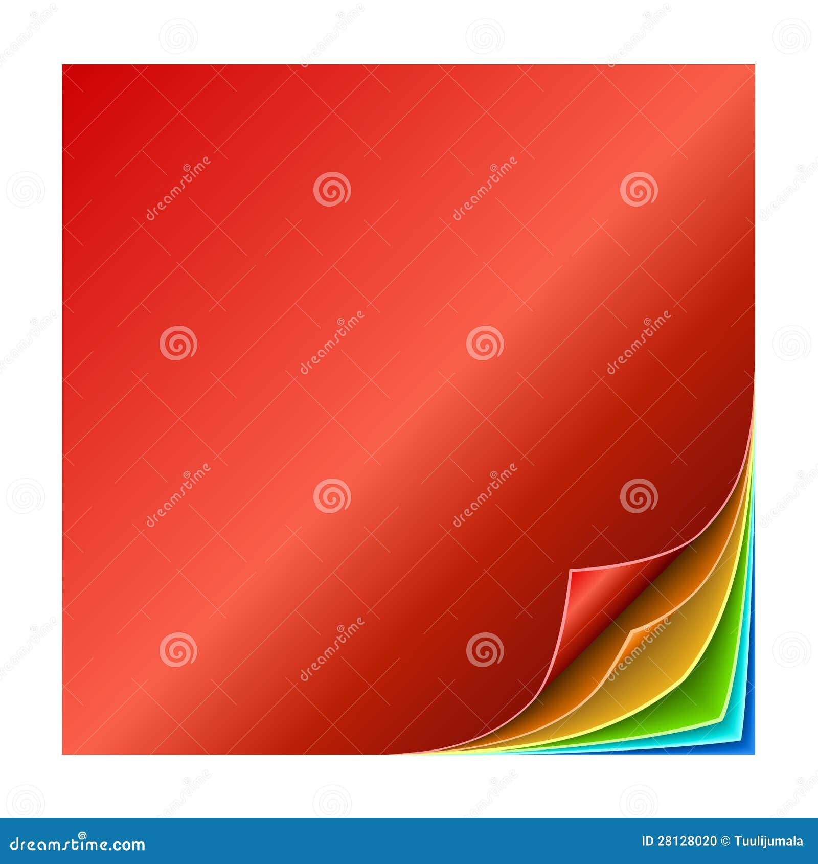 Colorful Curled Page Corners Stock Vector - Illustration of blue ...