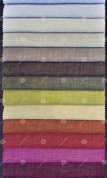 Colorful Curtain Fabric Samples Stock Image - Image of colorful, sample ...
