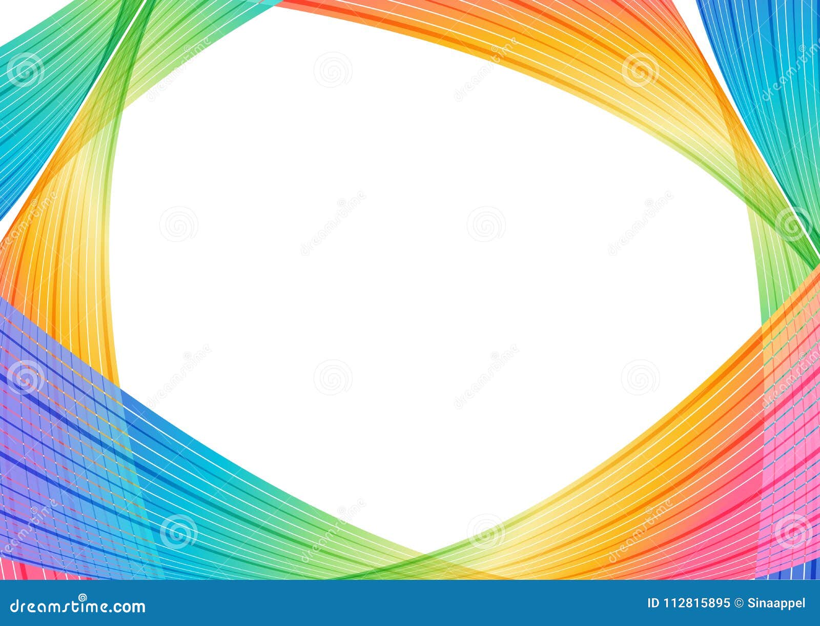 Multicolored Abstract Background, Rainbow Striped Curves on White ... Multicolored Abstract Background, Rainbow Striped Curves on White ...
