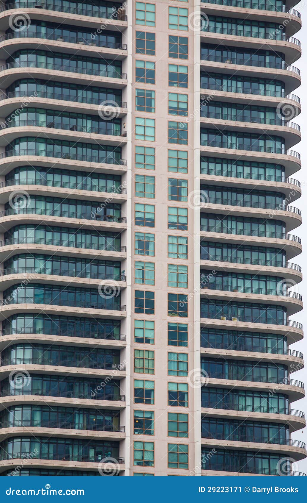 Colorful Curved Balconies stock image. Image of rent - 29223171