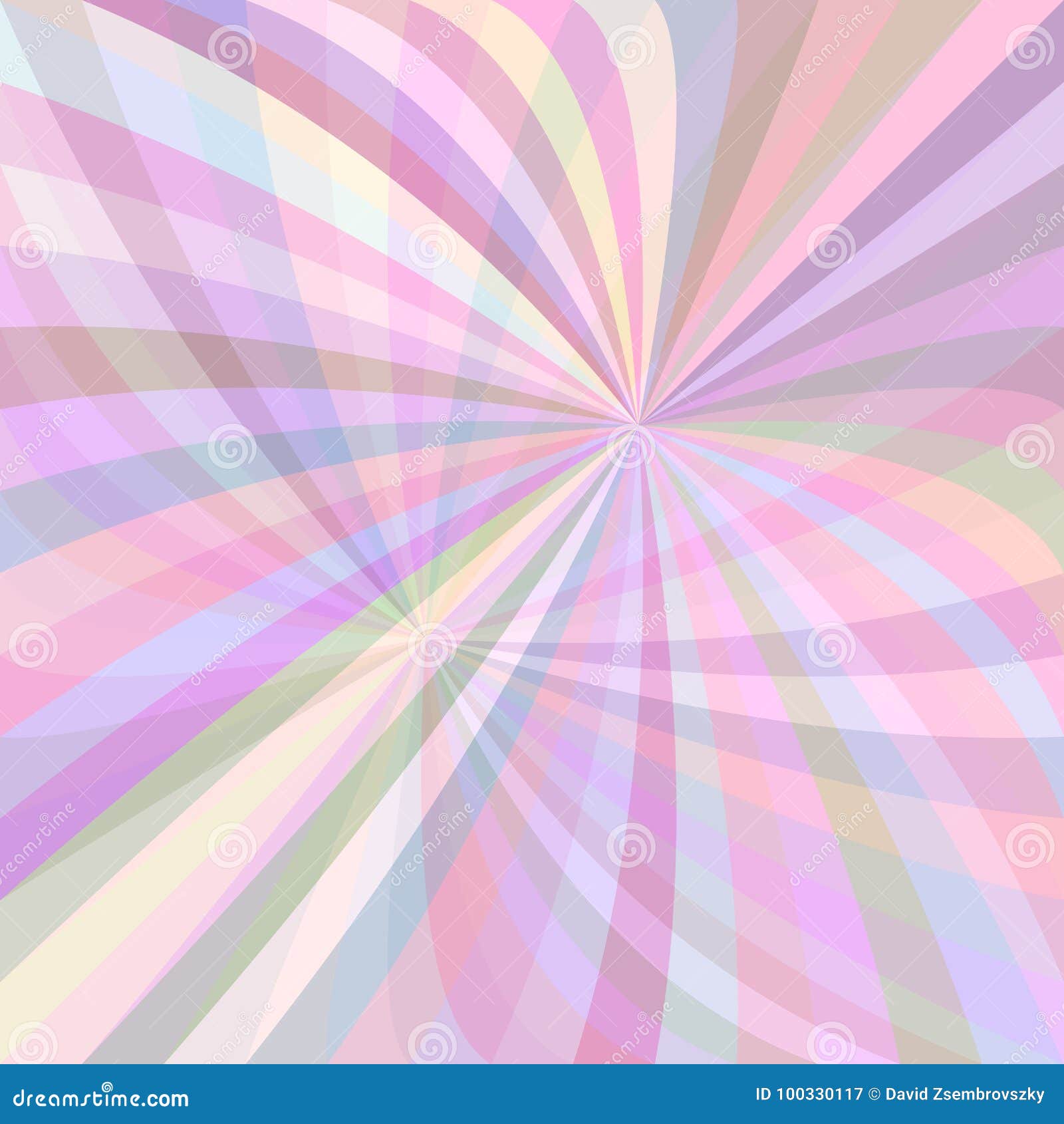 Colorful Curved Ray Burst Background - Vector Illustration from Curved ...