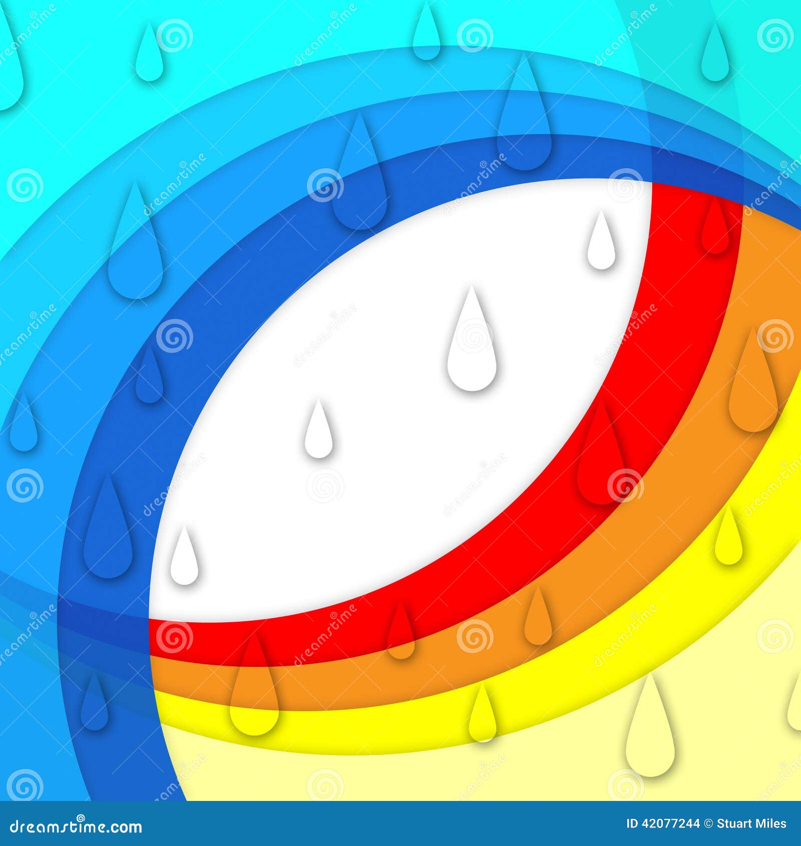 Colorful Curves Background Means Rainbow and Rain Drops Stock ...
